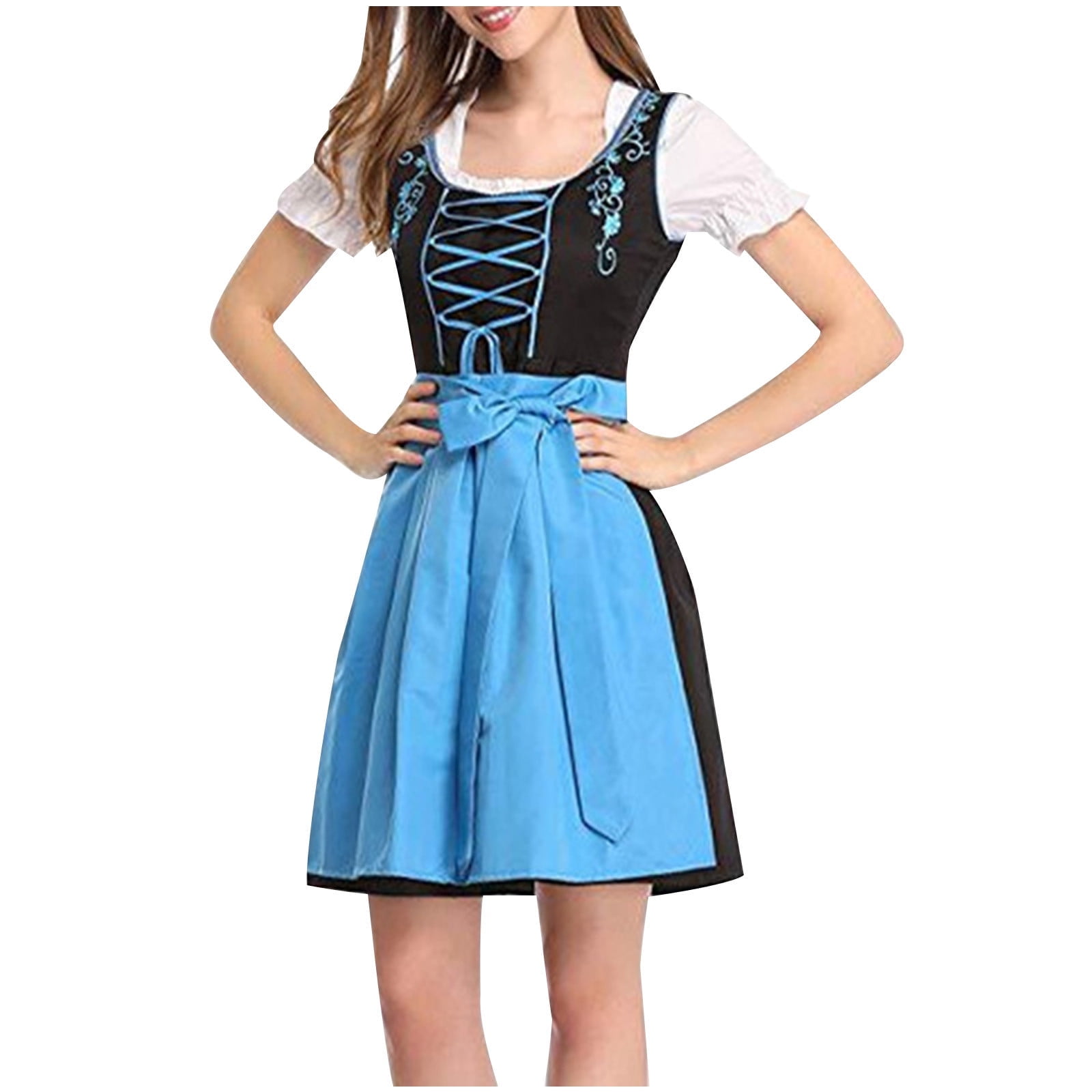 Odeerbi Bavarian Oktoberfest Dirndl Dress for Women 2025 Elegant Maxi ...