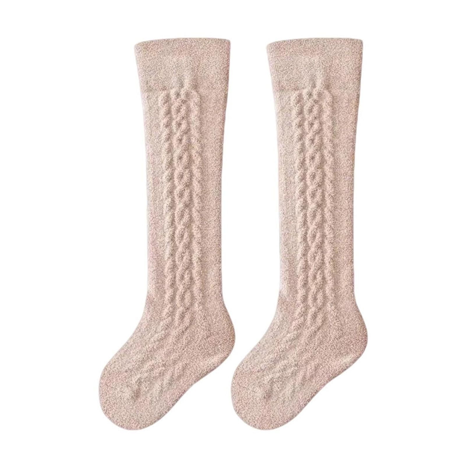 Odeerbi Cable Knit Cotton Thigh High Socks for Infant Boys Girls Over ...