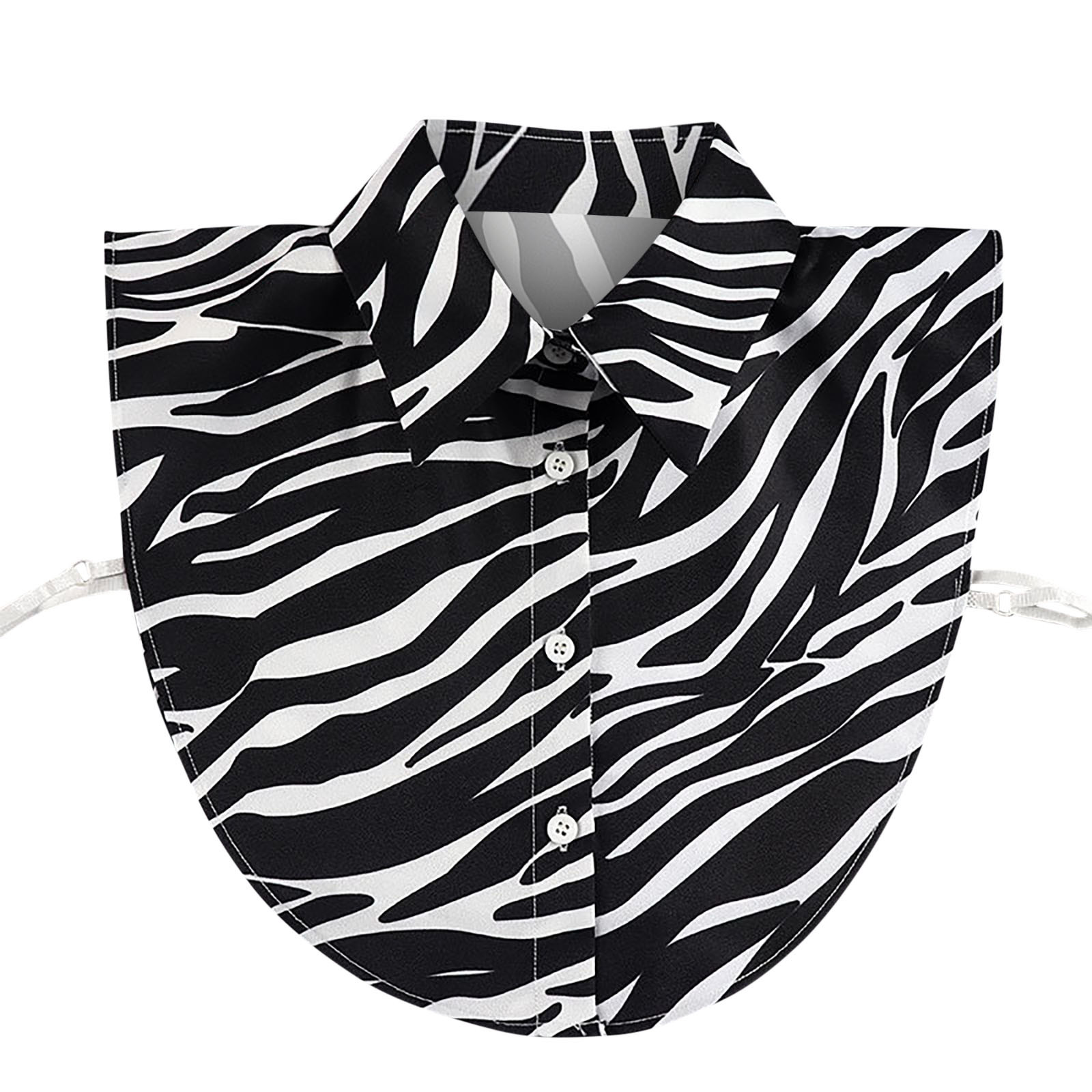 Odeerbi Chiffon Fake Collar for Women False Collar Striped Detachable ...