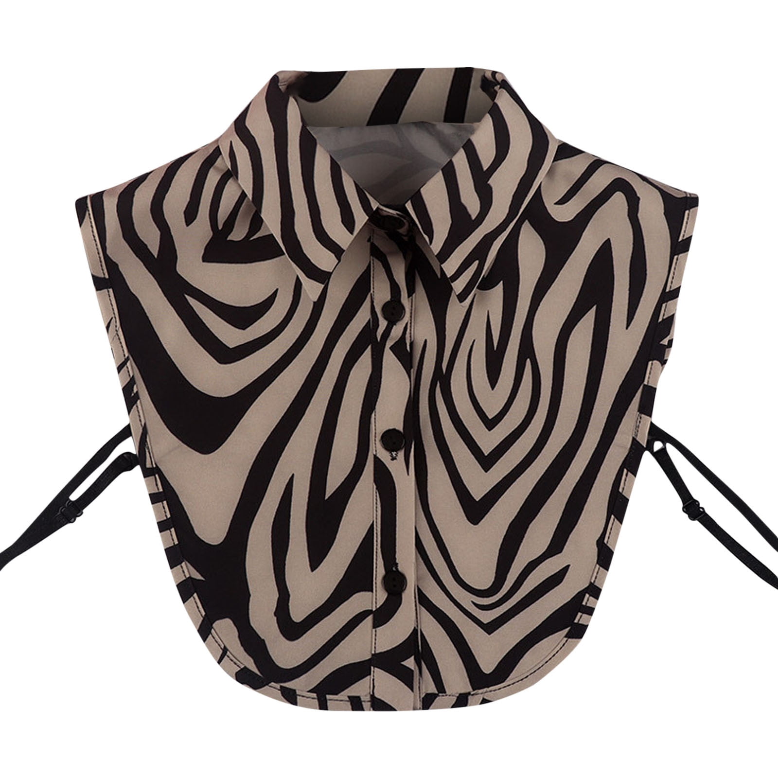 Odeerbi Chiffon Fake Collar for Women False Collar Striped Detachable ...