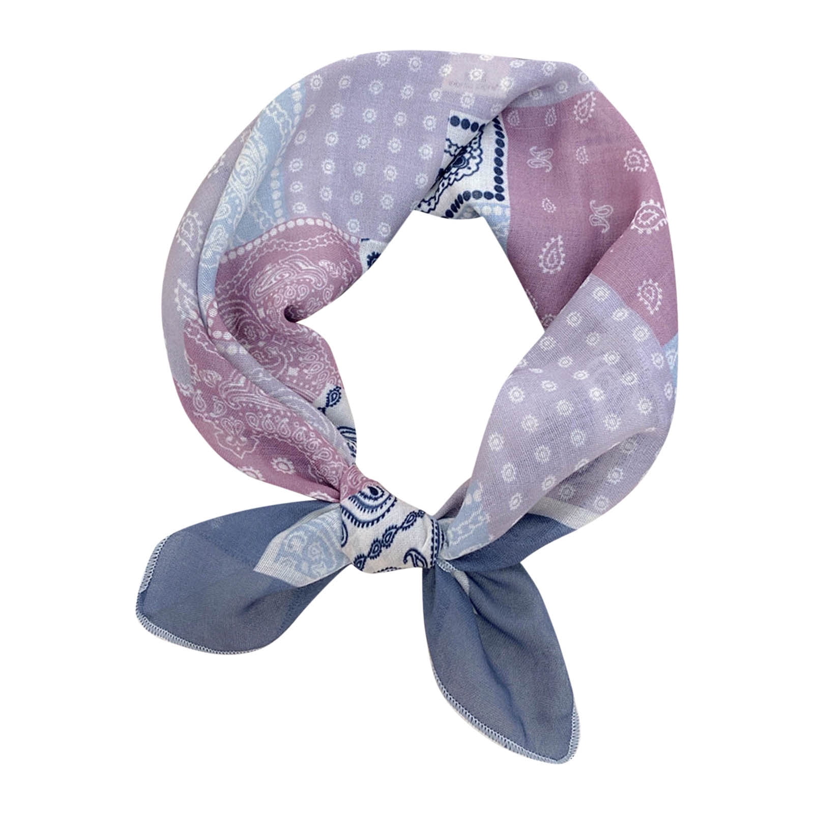 Odeerbi Cotton Linen Square Neckerchief for Women Floral Soft Neck ...