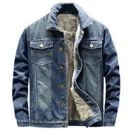 LZLER Casual Jean Jacket for Men Ripped Classic Denim Jacket - Walmart.com