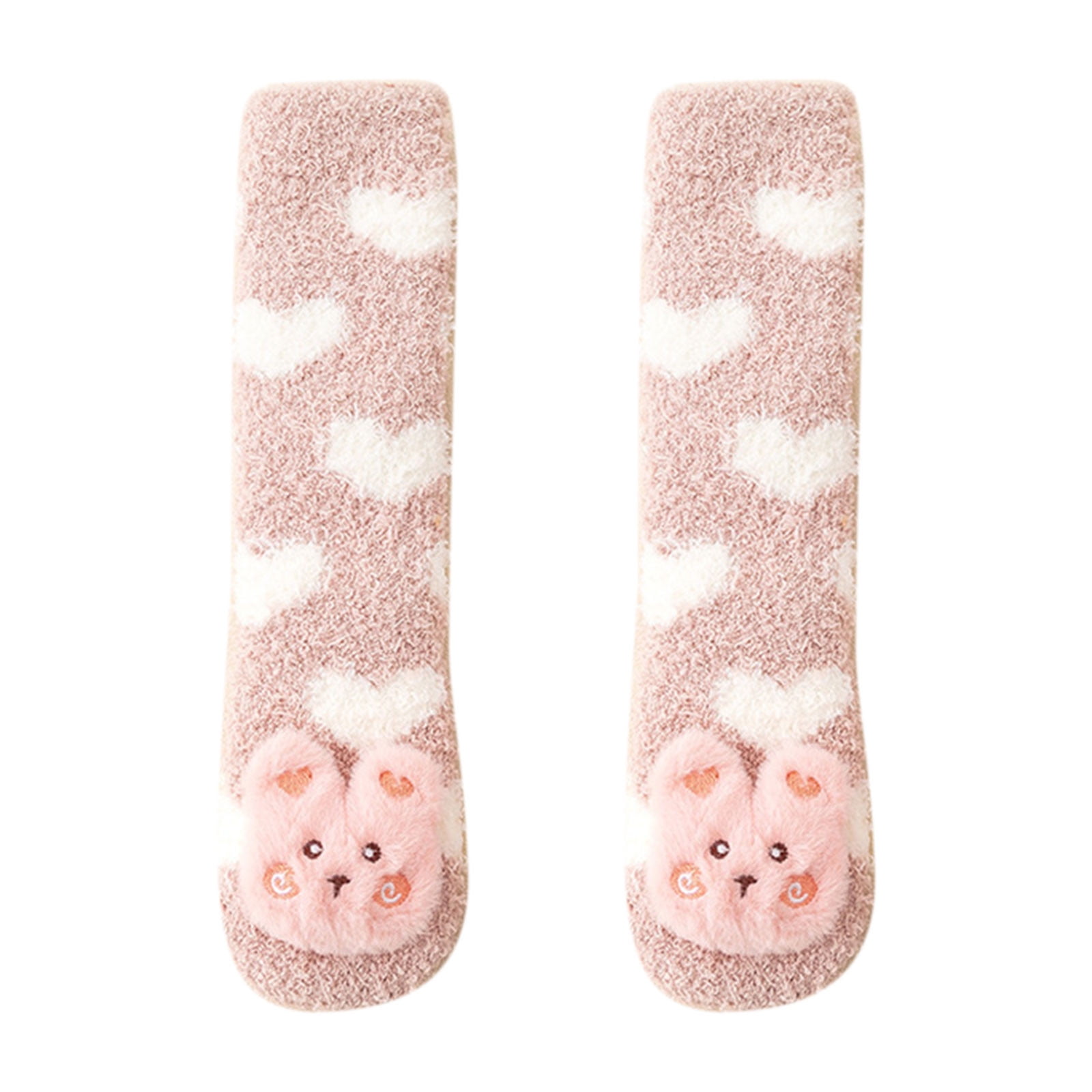 Odeerbi Fuzzy Socks for Kids Boys Girls Non-Slip Coral Velvet Socks ...