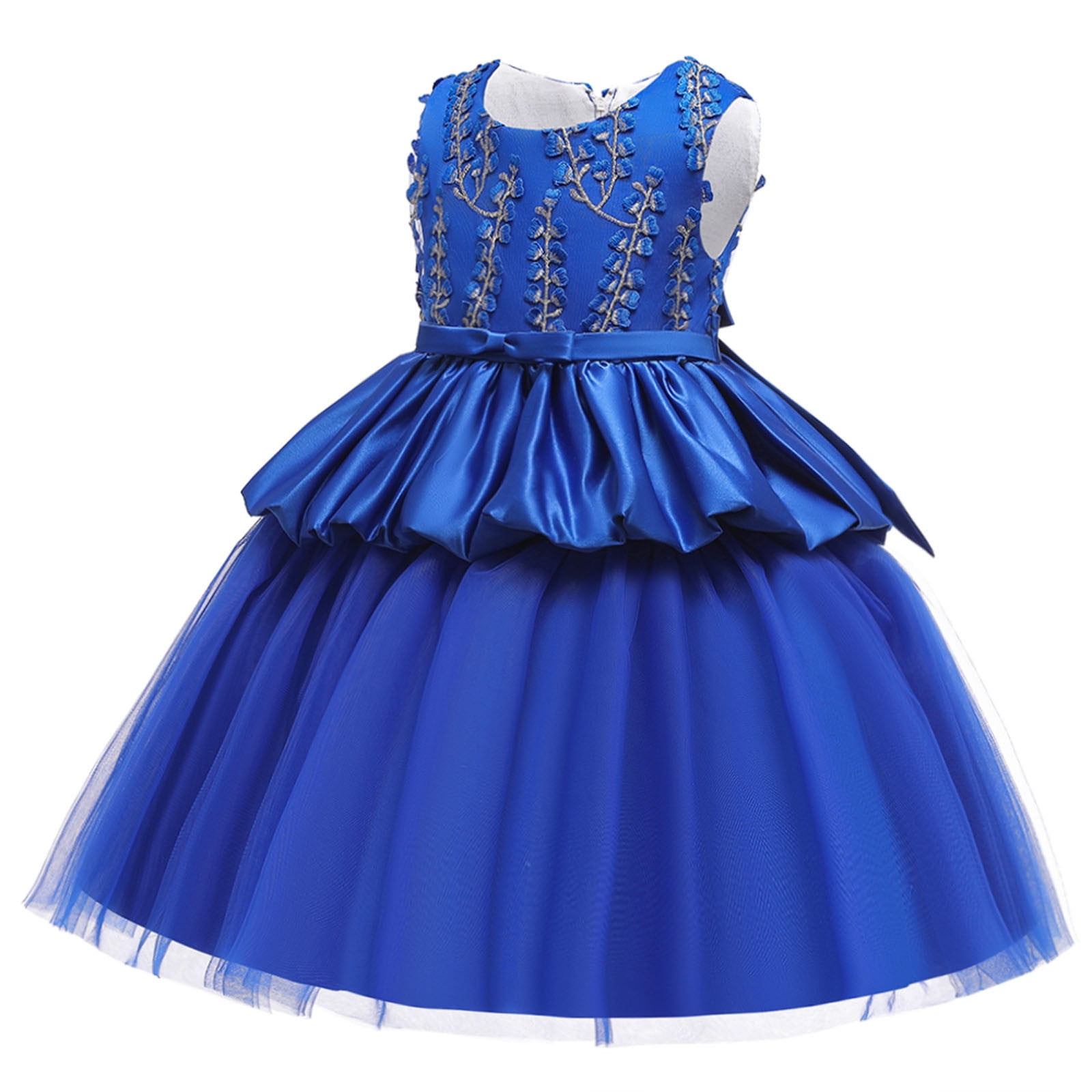 Odeerbi Girls Dress Baby Girls Clothes Toddler Solid Color Leaf ...