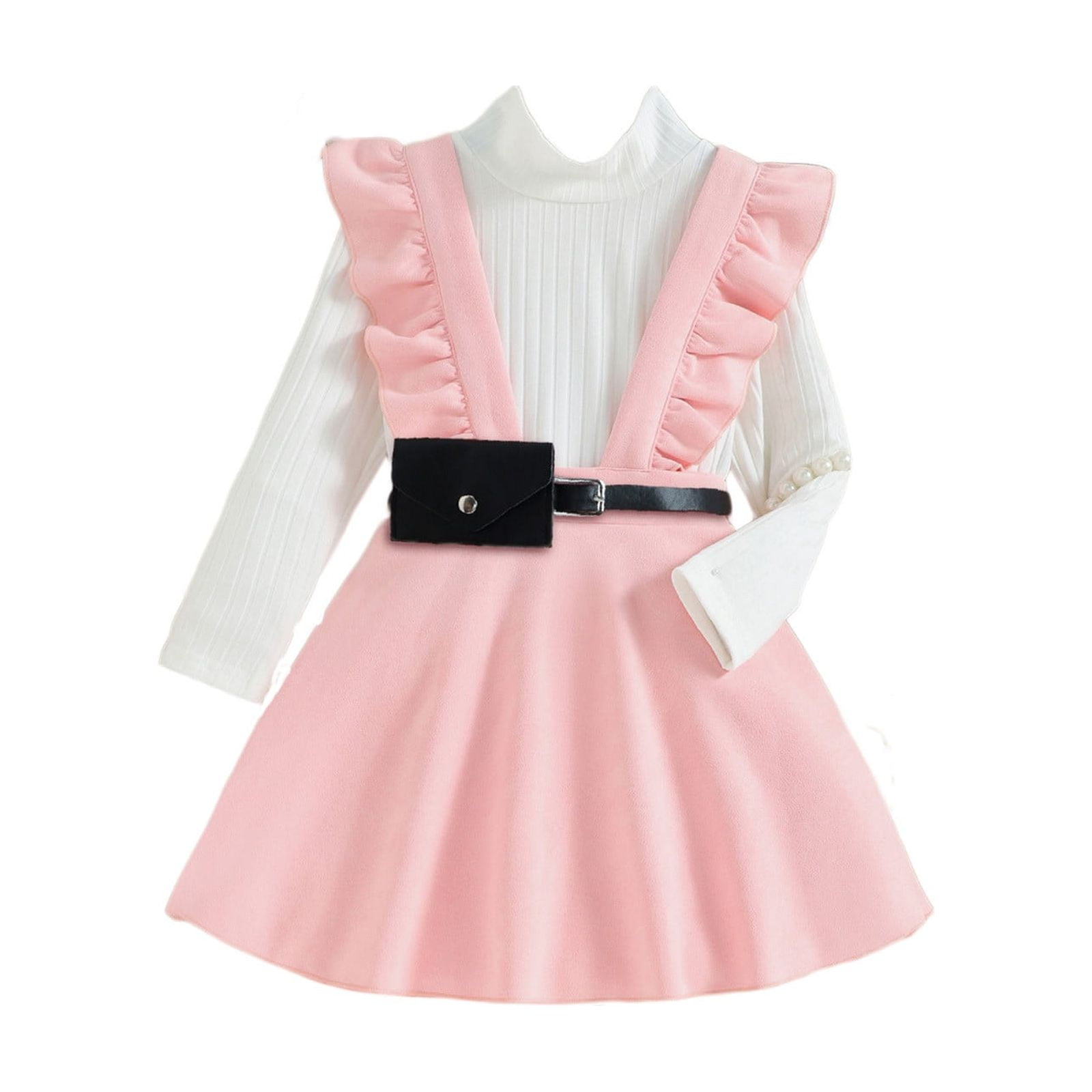 Odeerbi Girls Knit Tops Suspender Skirt Set Toddler Girls Clothes 2024 ...