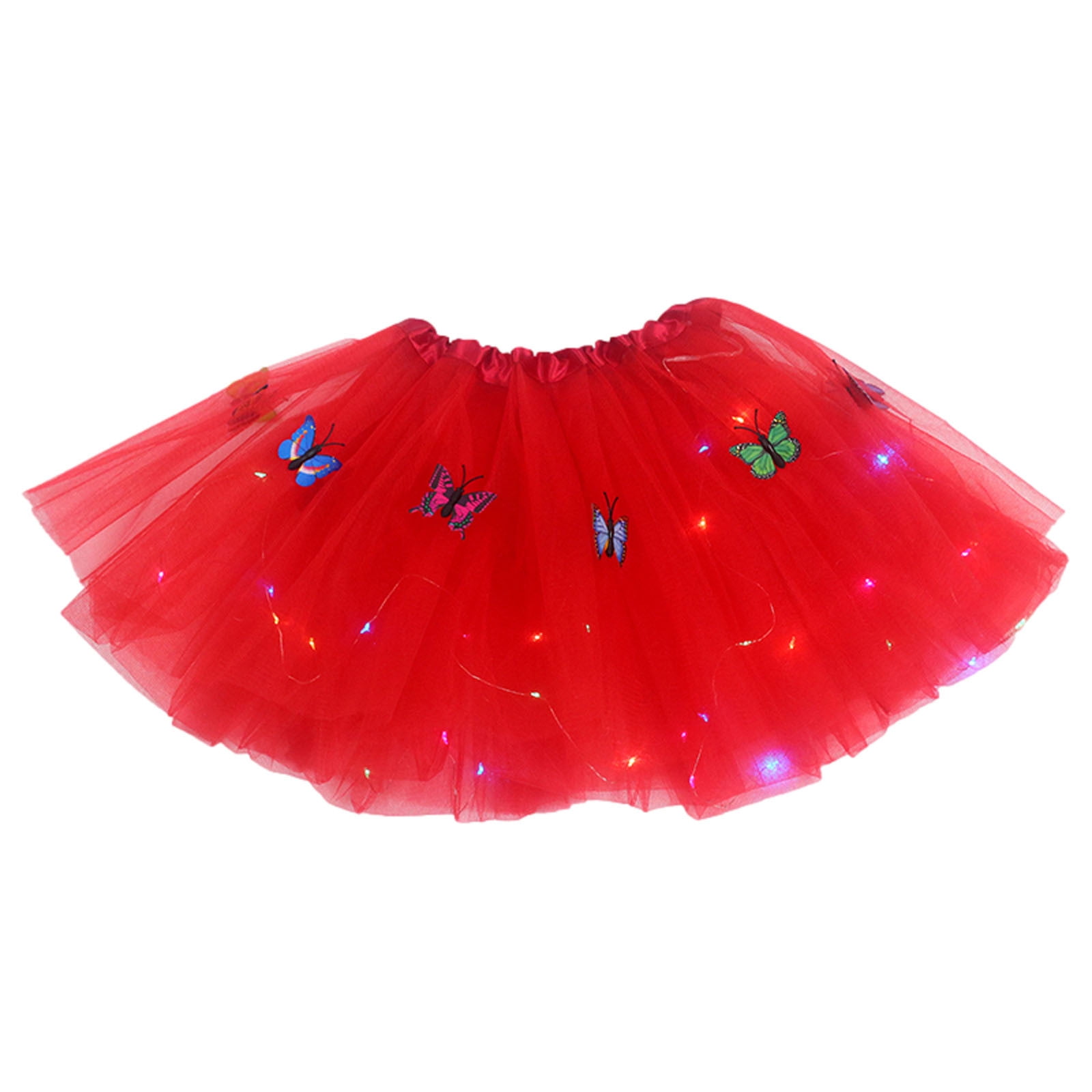 Odeerbi Girls Skirts Tutu Skirt Children's Skirt With Light-emitting ...