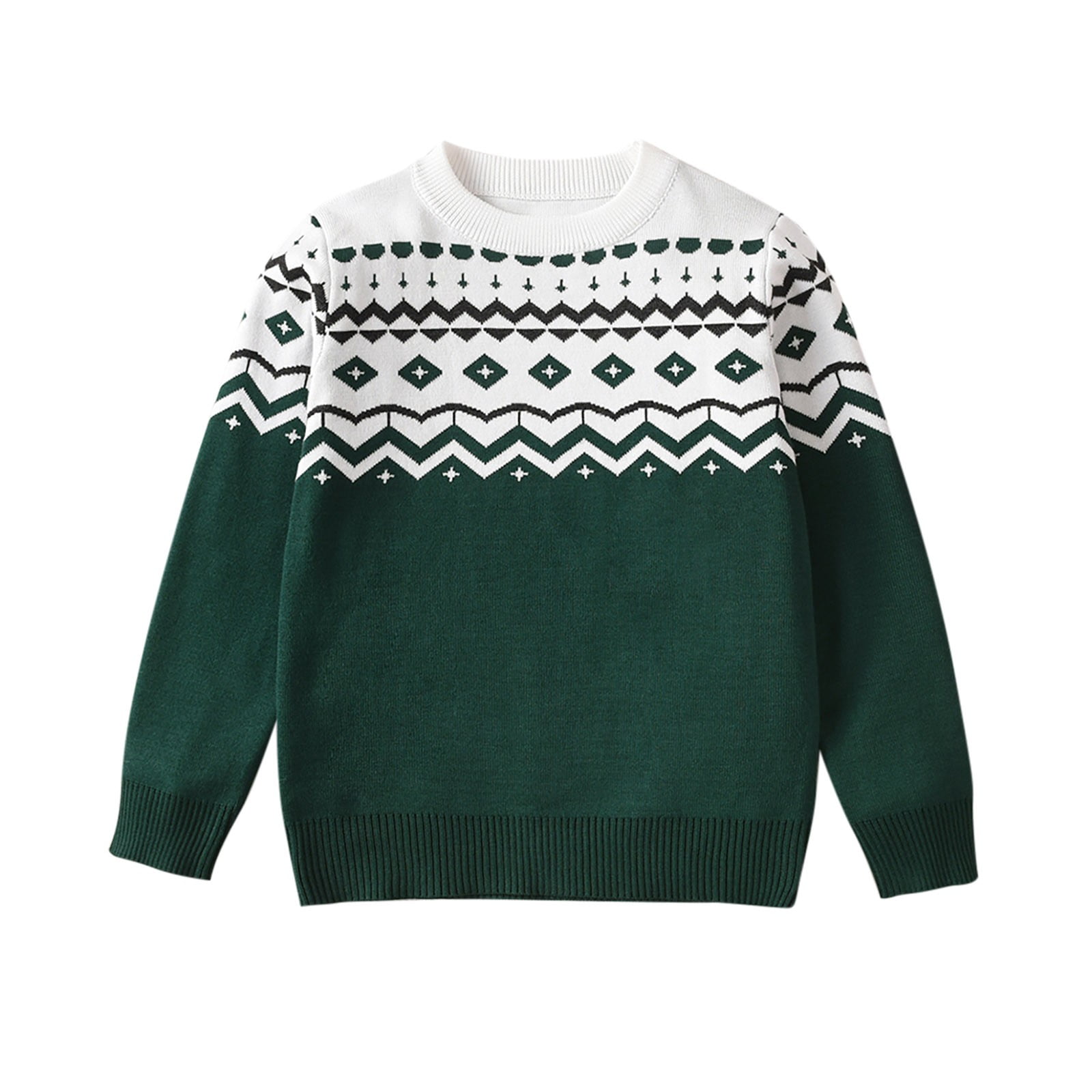 Odeerbi Kids Boys Christmas Sweater Cute Winter Thermal Knit Crewneck ...