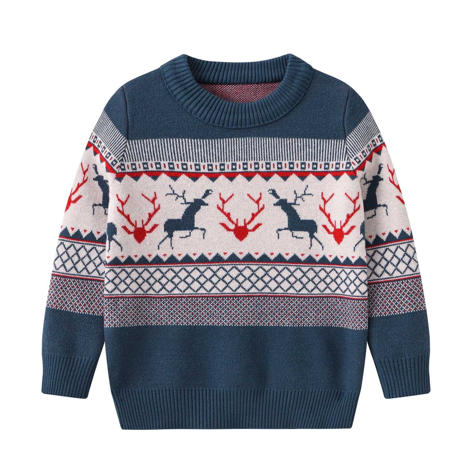 Odeerbi Kids Boys Girls Christmas Sweater 1-12 Years Children's Winter ...