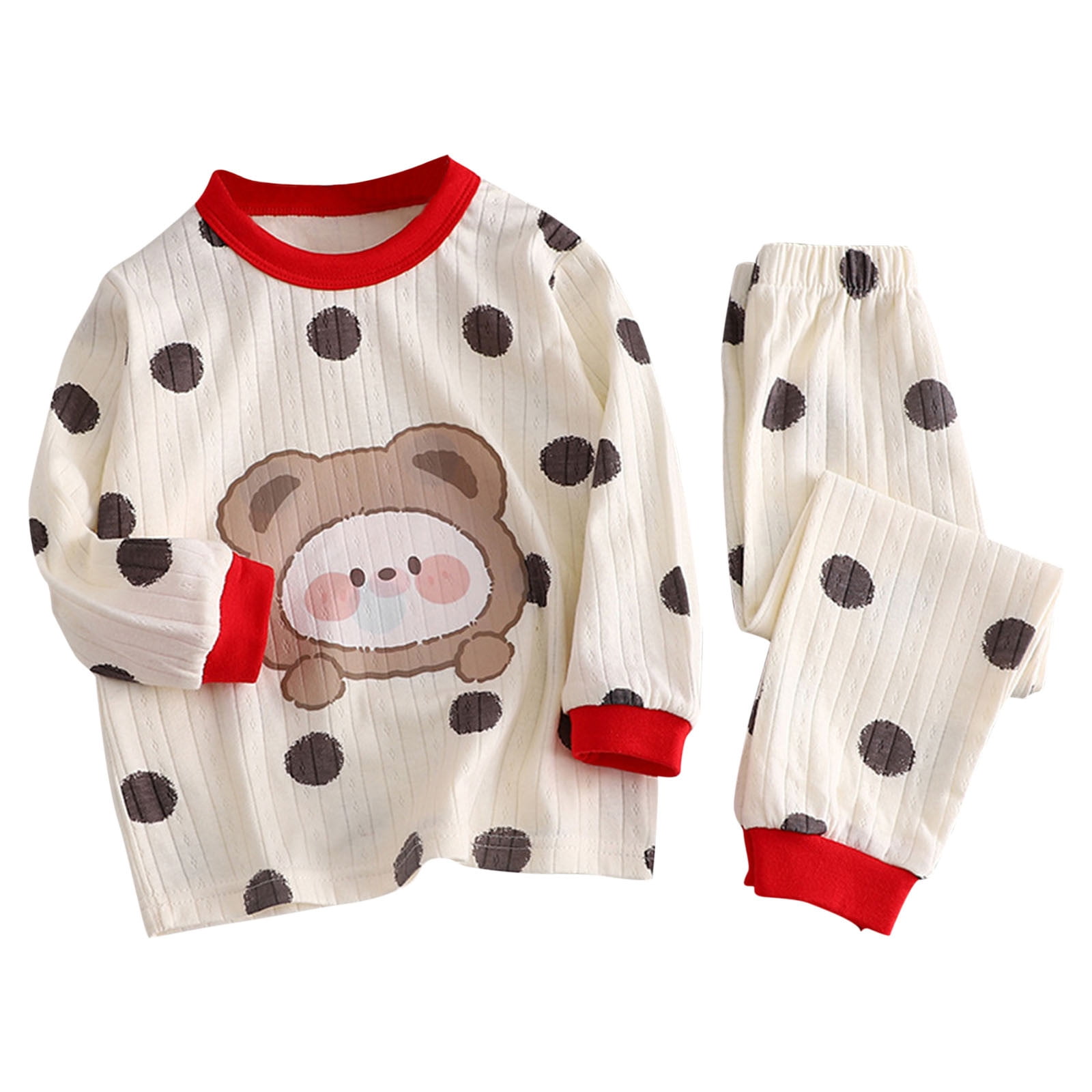Odeerbi Kids Boys Girls Pajama Sets Soft Cotton Long Johns Cartoon ...