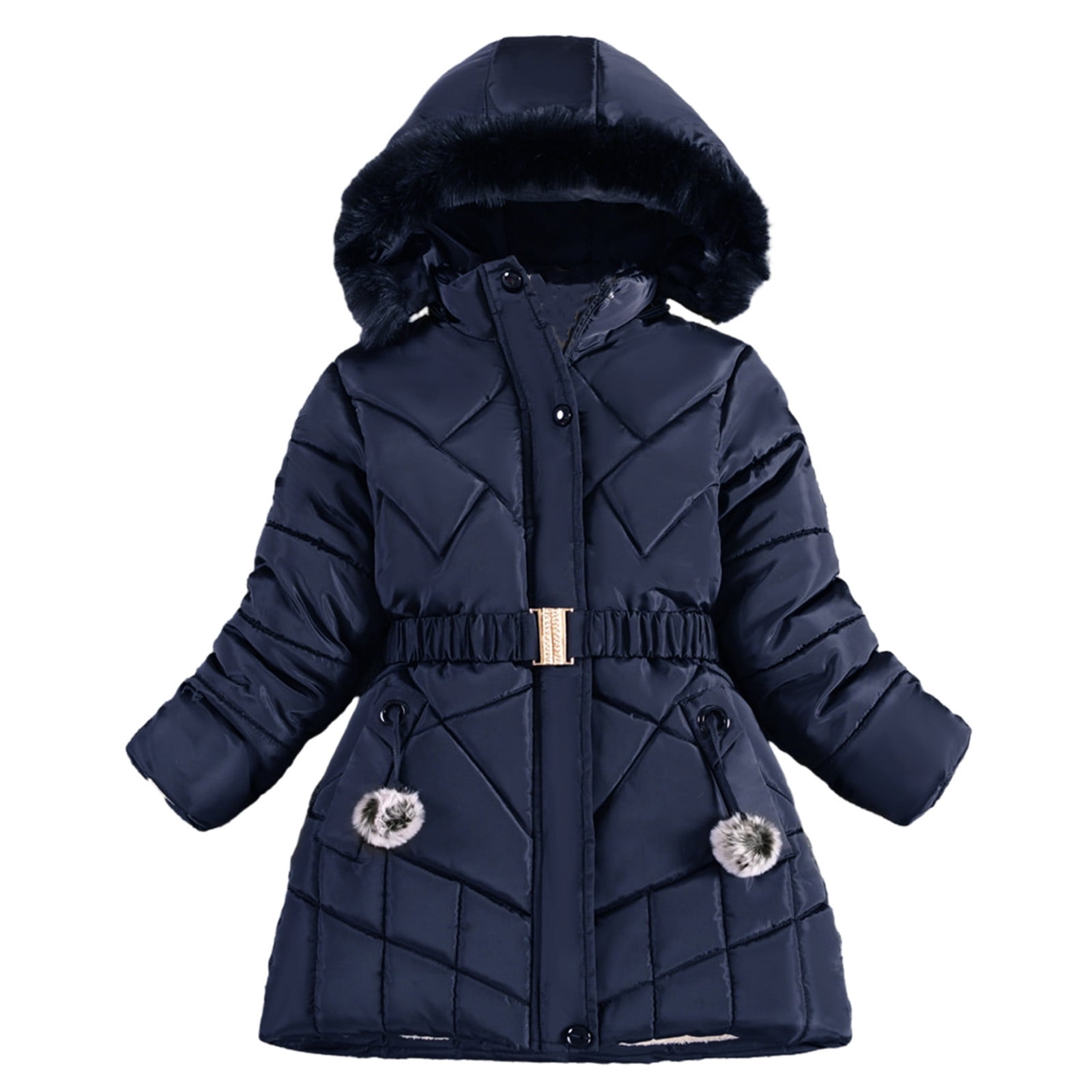 Odeerbi Kids Boys Girls Winter Padded Coat Fleece Lined Jacket Waterproof Fleece Lined Thick ...