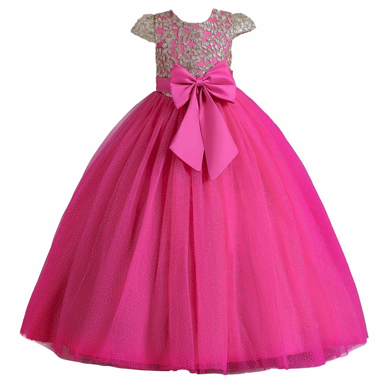 Odeerbi Kids Dress Girls Tulle Princess Dresses Children Sleeveless ...