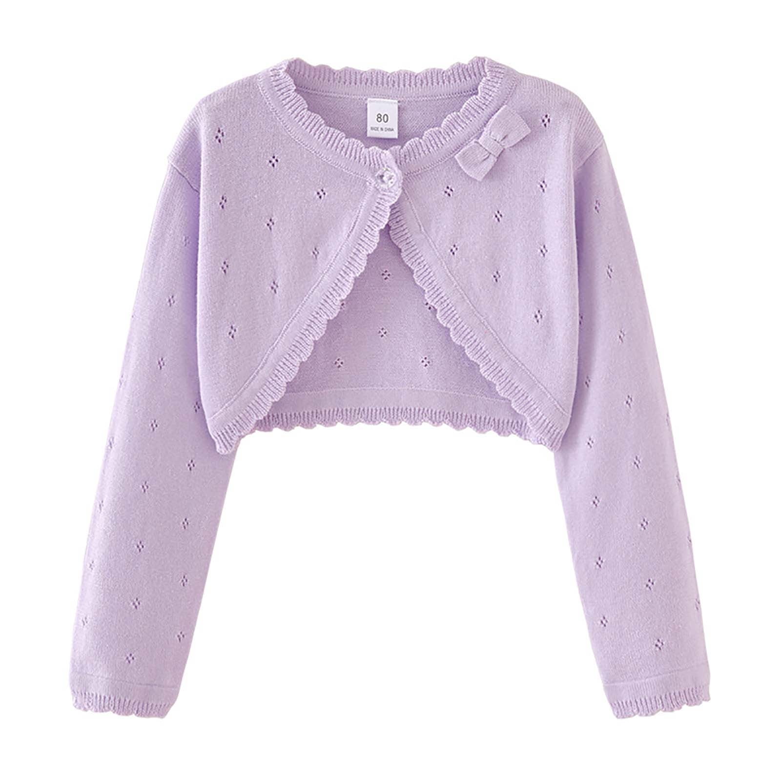 Odeerbi Kids Girls Bolero Cardigan Cropped Shrugs Knit Cover Up ...
