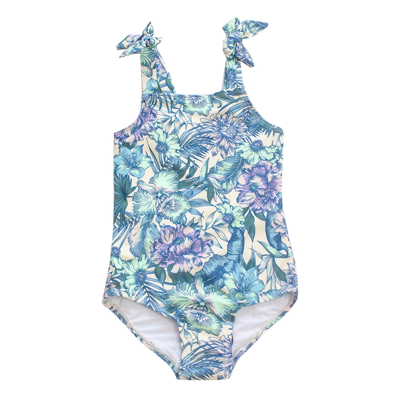 Odeerbi Kids Girls Floral One-piece Swimsuit Cute Flower Print Swimsuit ...