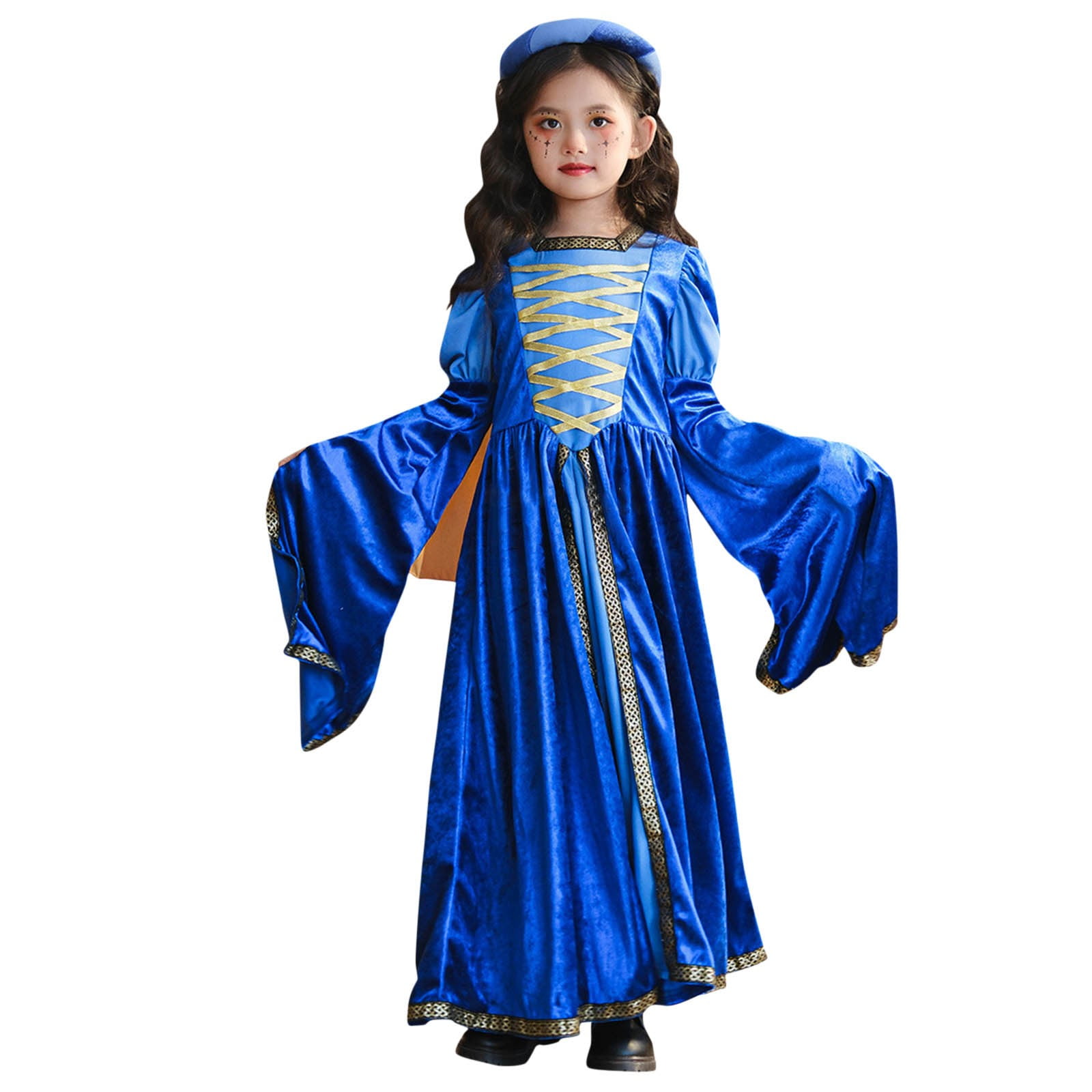 Odeerbi Kids Girls Halloween Dresses Role Play Stage Performance Dress ...