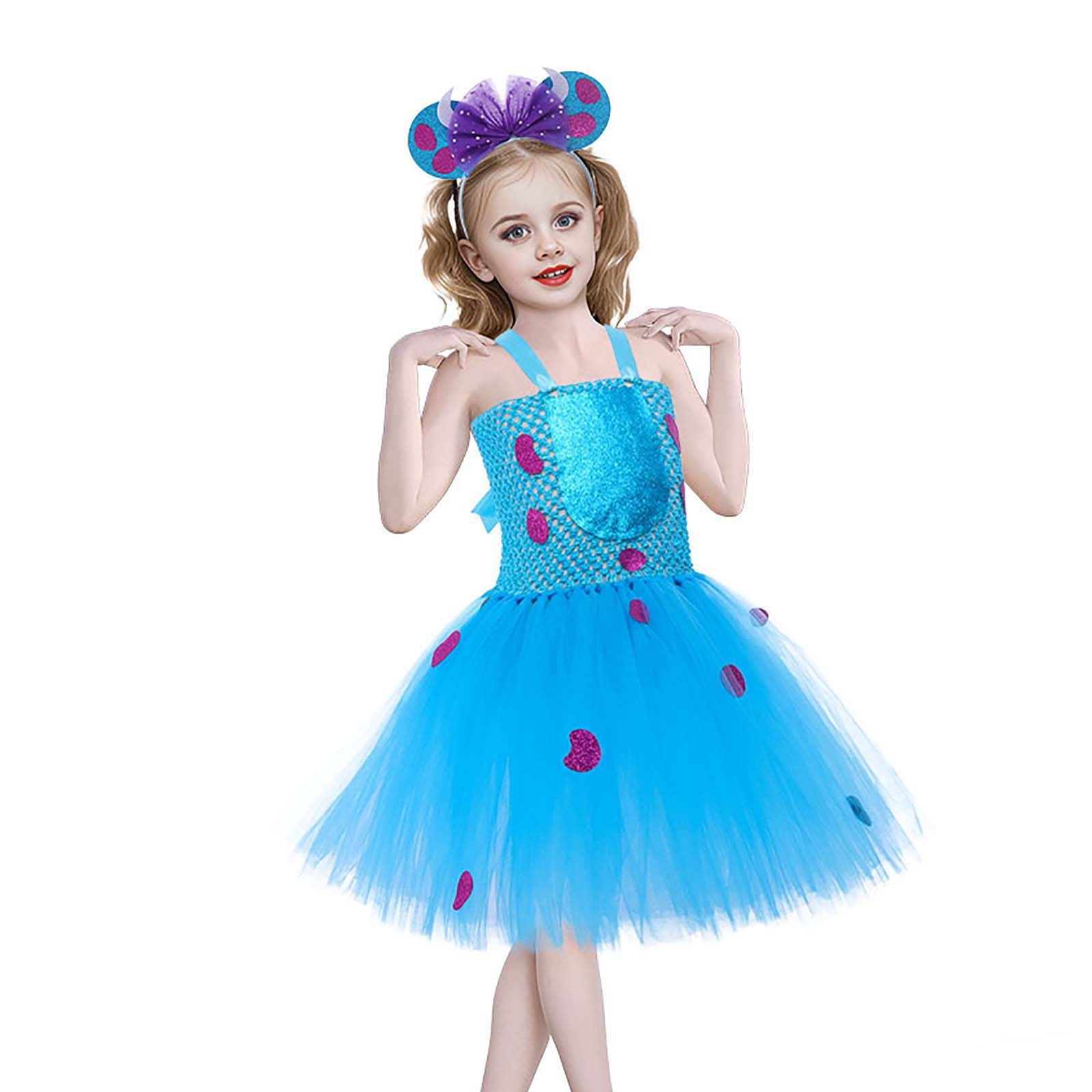Odeerbi Kids Girls Halloween Tulle Dress Set Dress Up Clothes Children ...
