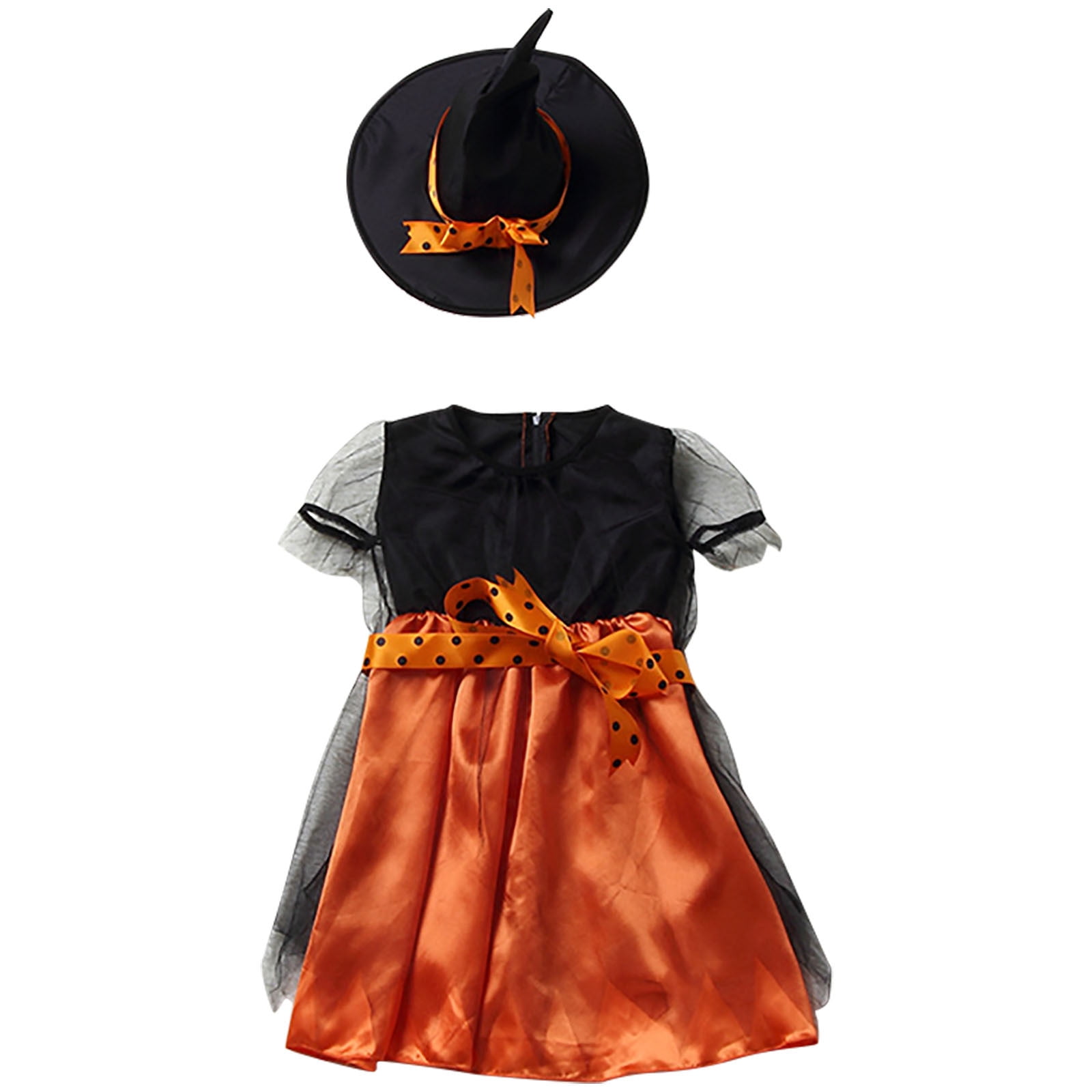 Odeerbi Kids Girls Halloween Witch Role Playing Clothes Stage ...