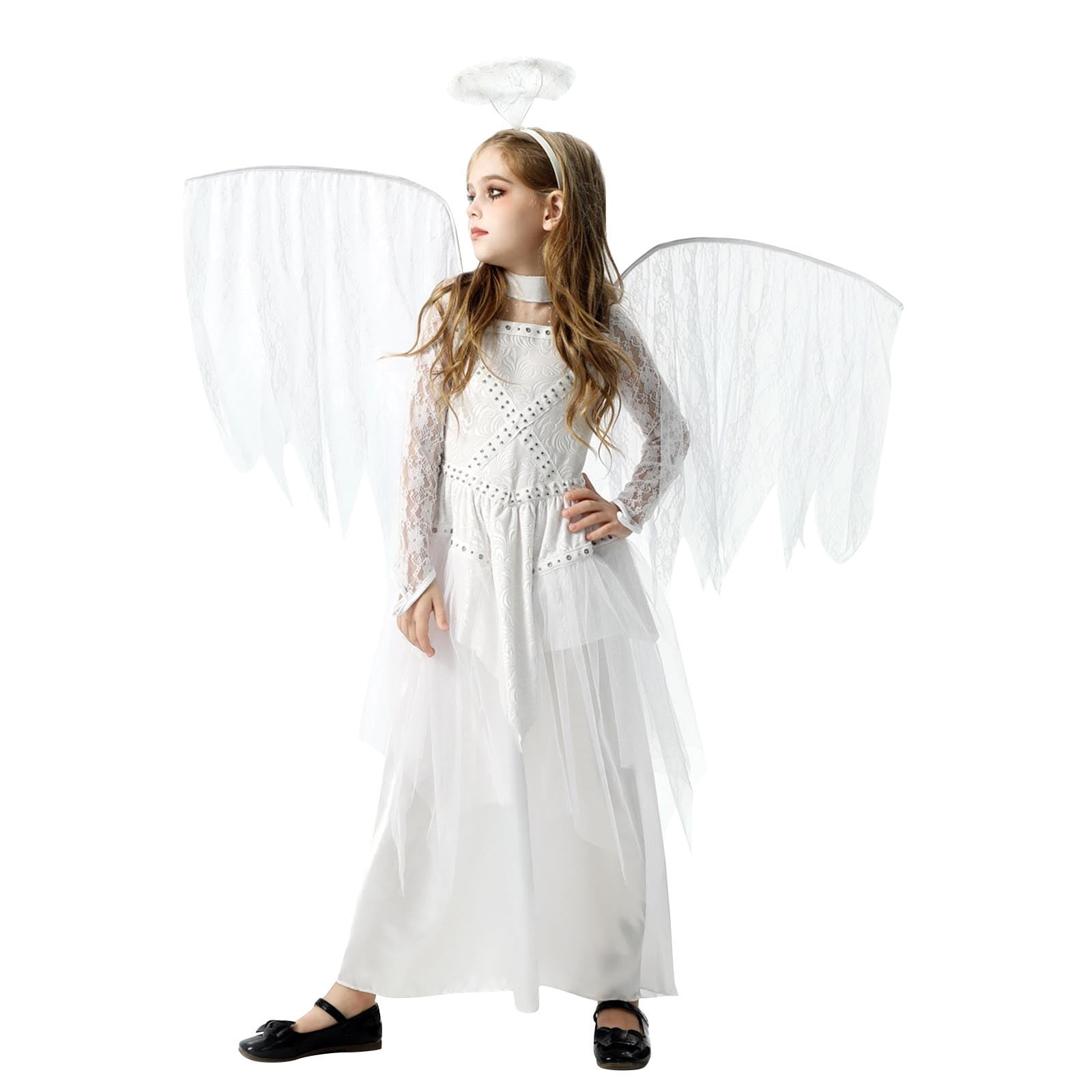 Odeerbi Kids Girls Long Sleeve Halloween Dress Stage Performance ...