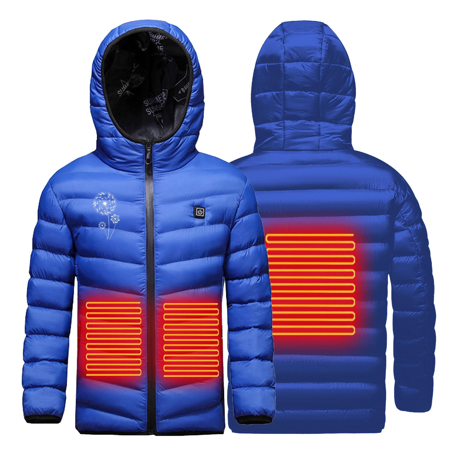 Odeerbi Kids Heated Hooded Jacket with 3 Heating Zones Winter Heated ...