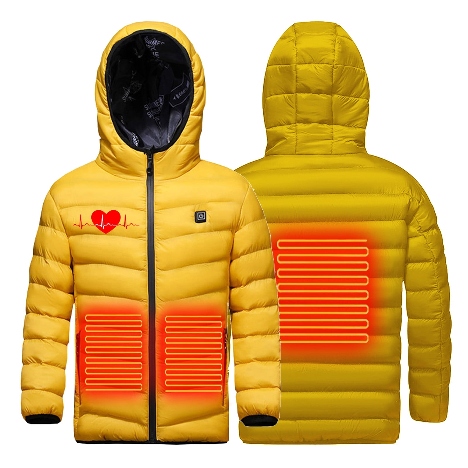 Odeerbi Kids Heated Hooded Jacket with 3 Heating Zones Winter Heated ...