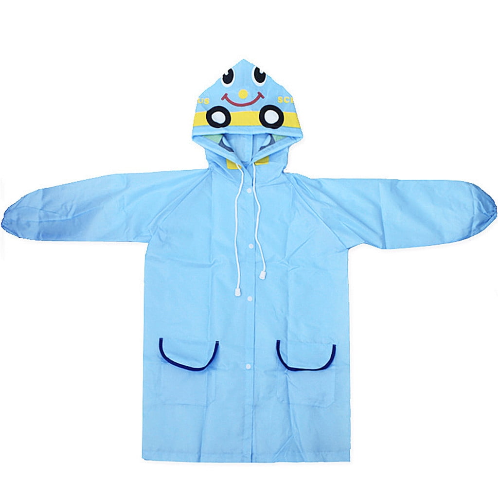 Odeerbi Reusable Children's Rain Coats, Waterproof Cartoon Raincoat for Boys and Girls, 18 ...
