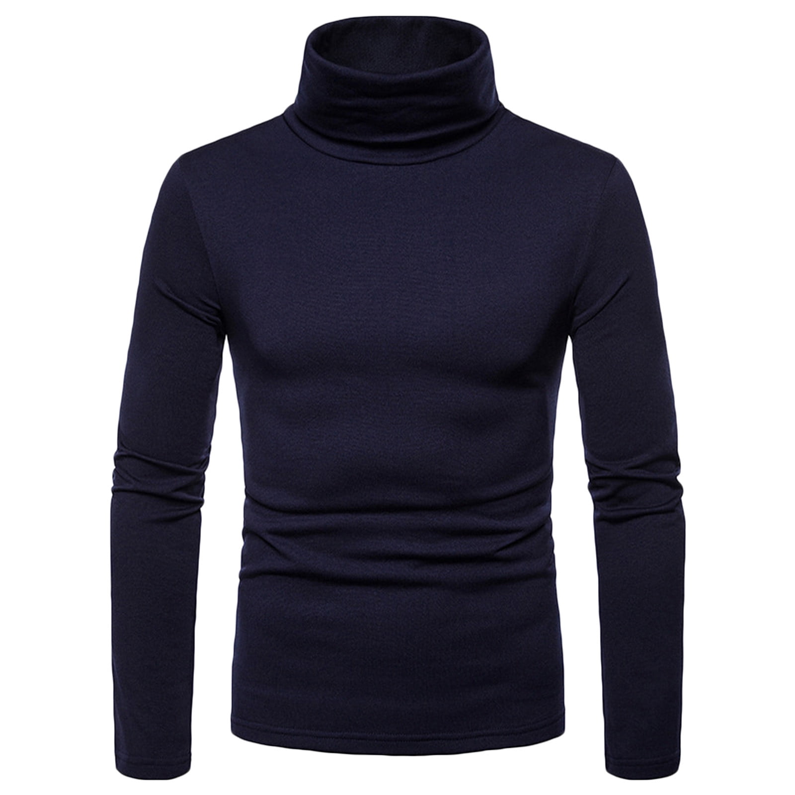 Odeerbi Men Shirts Long Sleeve Round Neck Blouses 2025 Casual Solid ...