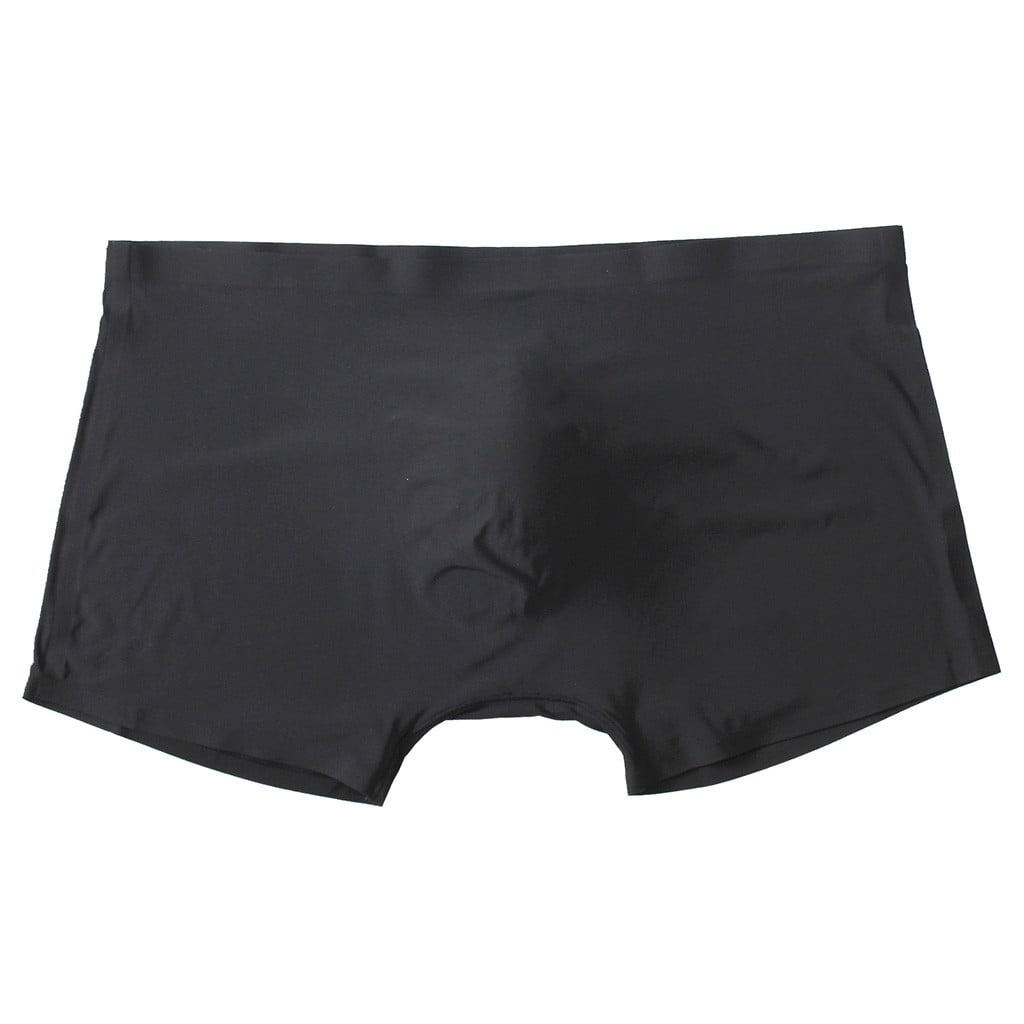 Odeerbi Mens Underwear Seamless Boxer Briefs Pure Color One Piece Ice ...