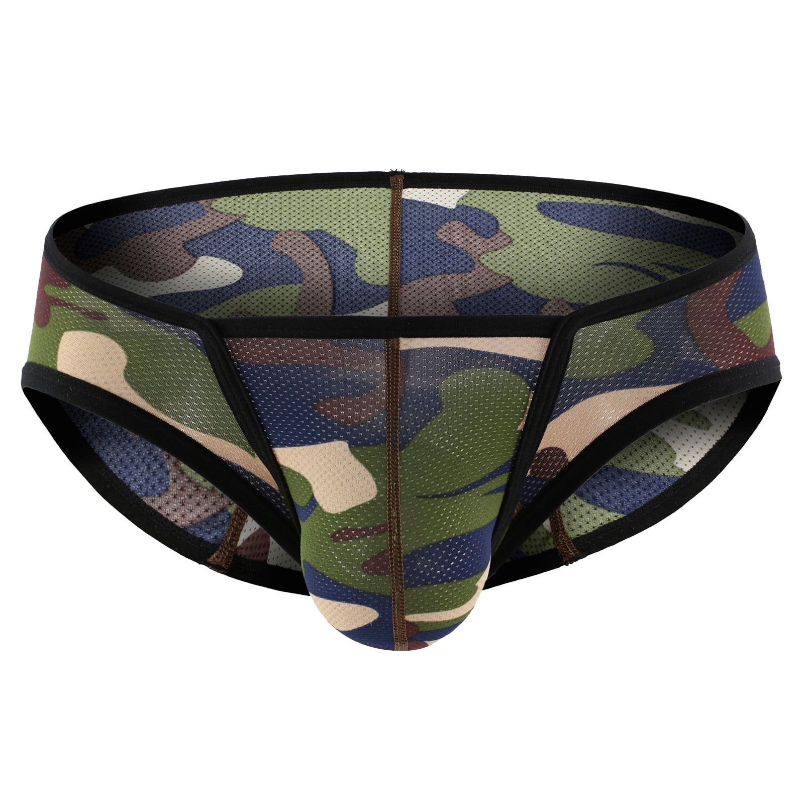 Odeerbi Mens Underwear Seamless Thongs Briefs Trunks Camouflage Low ...