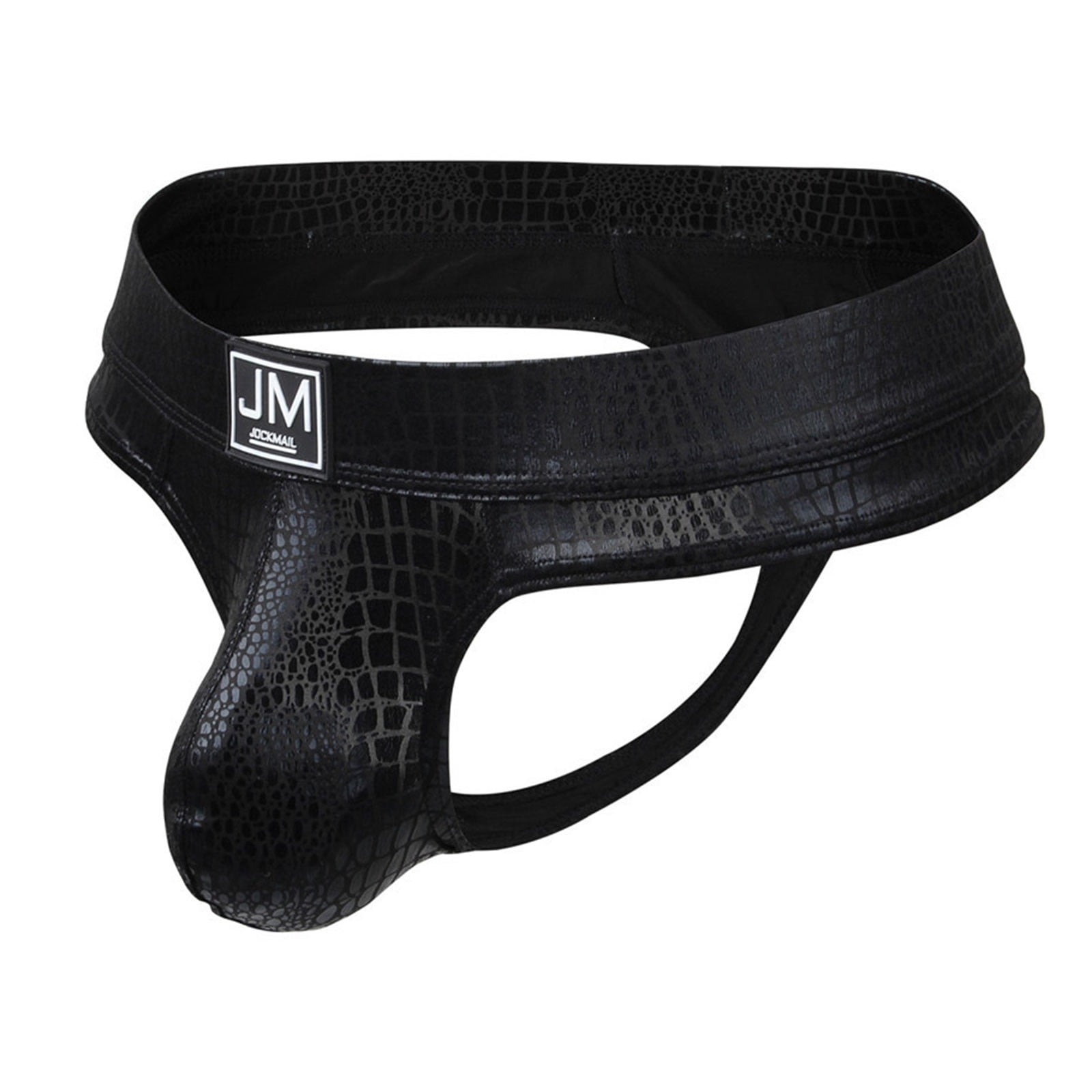 Odeerbi Mens Underwear Seamless Thongs Erogenous Passionate Hot Cracked Leather T-shaped Sports ...