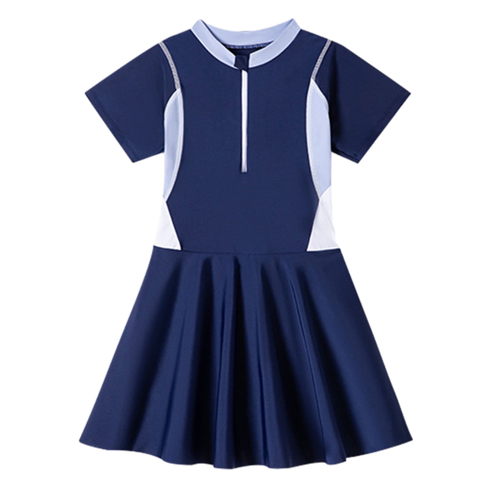 Odeerbi One Piece Swim Dress Athletic Training Swimsuits for Kids Girls ...