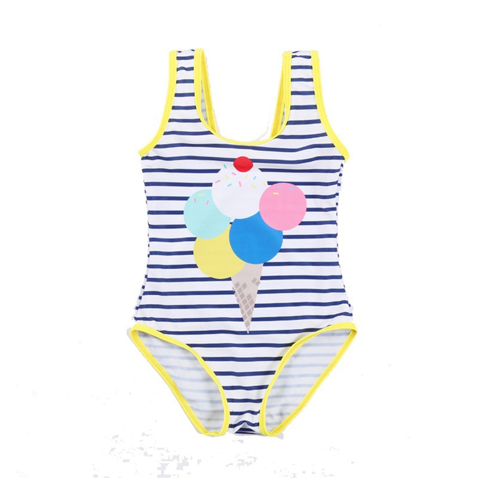 Odeerbi One Piece Swimsuit for Kids Girls Bathing Suit High Cut ...