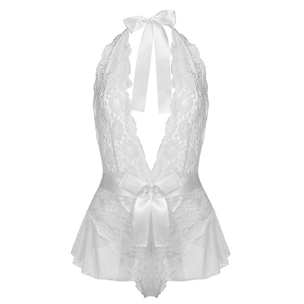 Odeerbi Sexy Lingerie Bodysuit For Women 2024 Sheer Lingerie Bra Jumpsuit Underpants Underwear