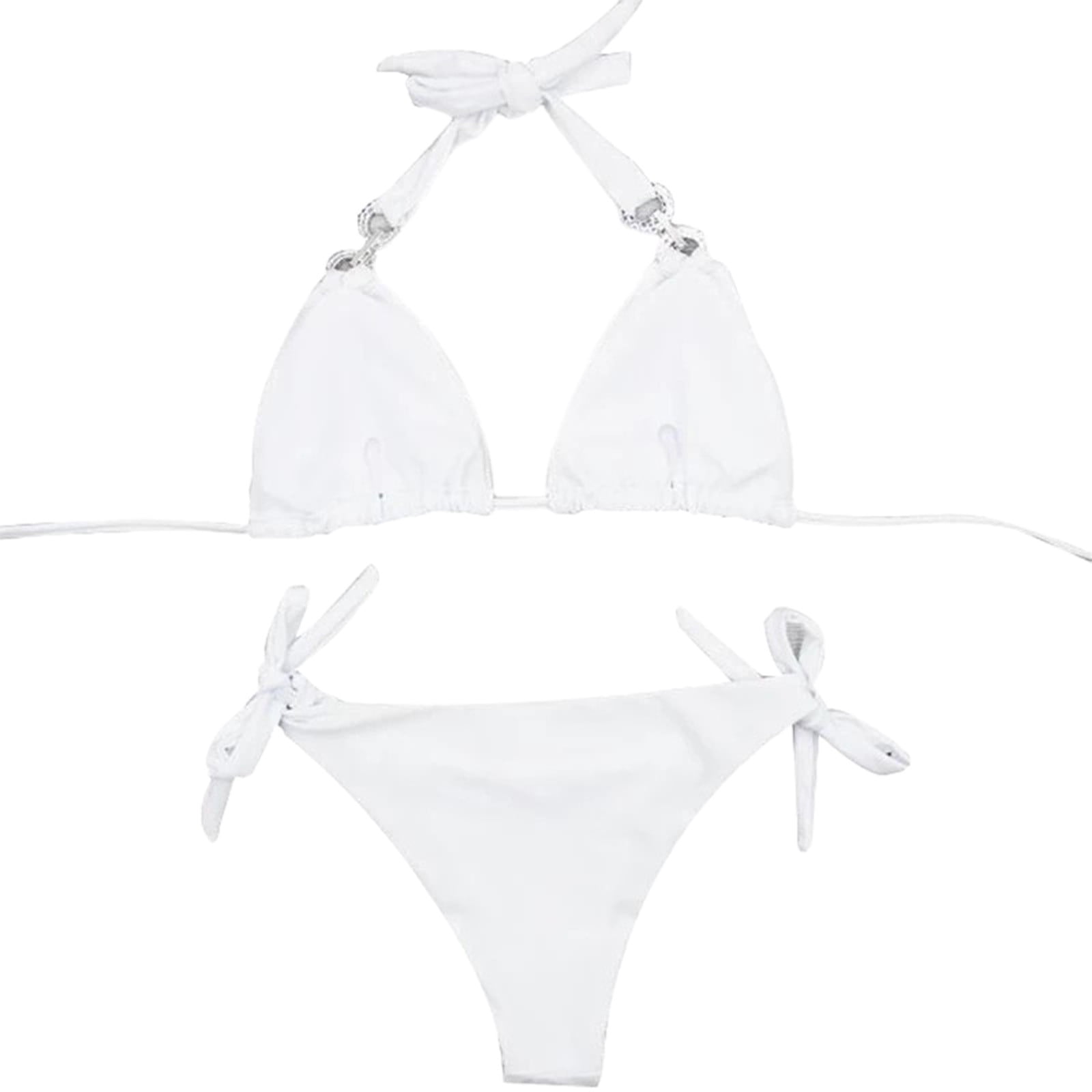 Odeerbi Sexy Two Piece String Bikini Set For Women Tie Side Triangle