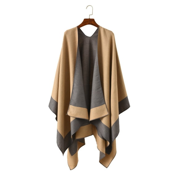 Odeerbi Shawl Wraps for Women 2025 Fall Winter Poncho Open Front Cape ...