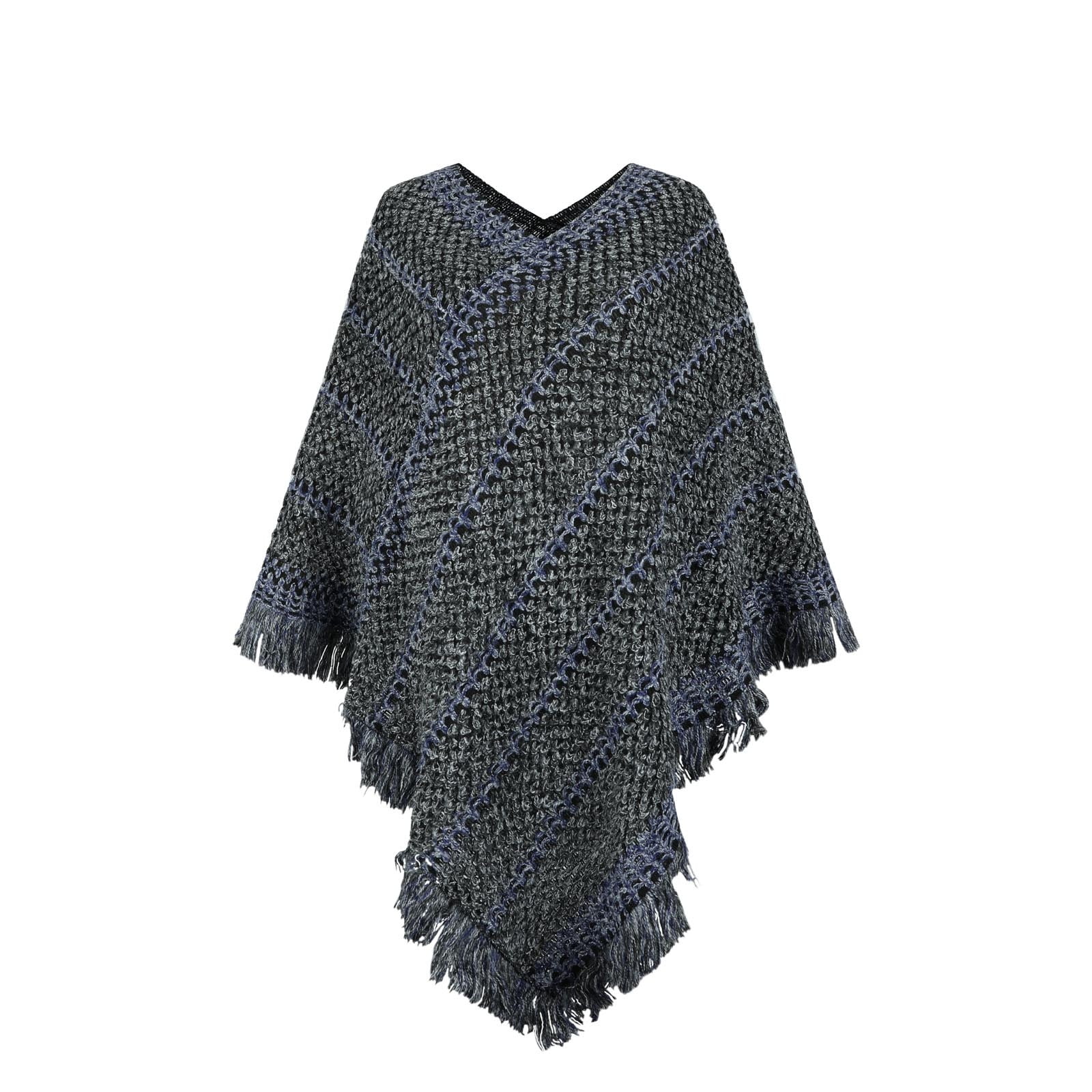 Odeerbi Shawl Wraps for Women 2025 Fall Winter Poncho Open Front Cape Cardigan Trendy ...