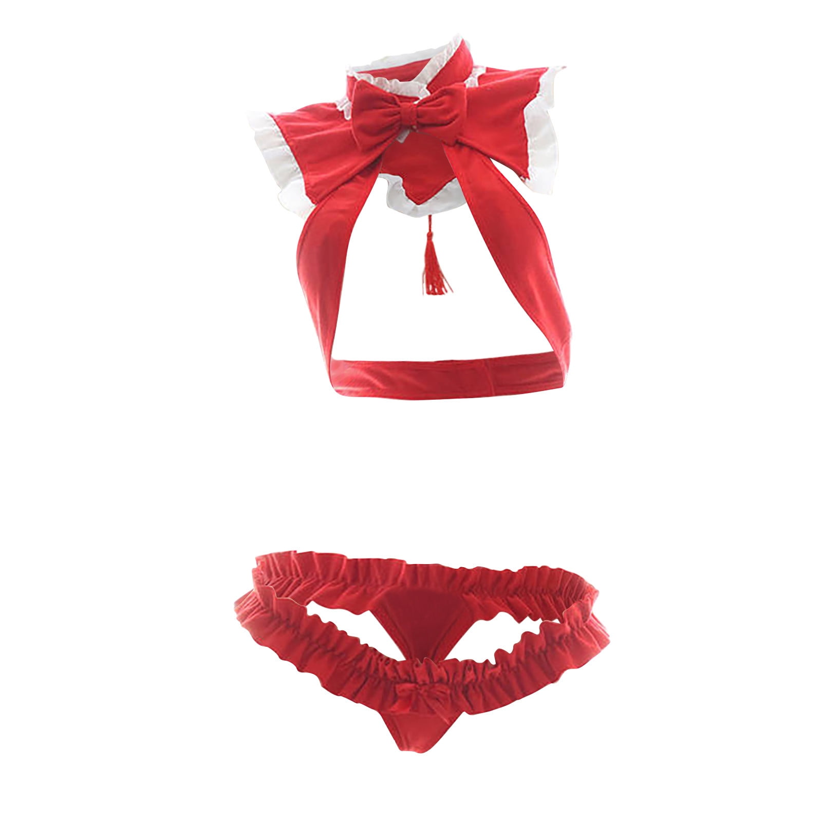 Odeerbi Solid Color Lingerie Set For Women 2024 Ladies Strap Crochet