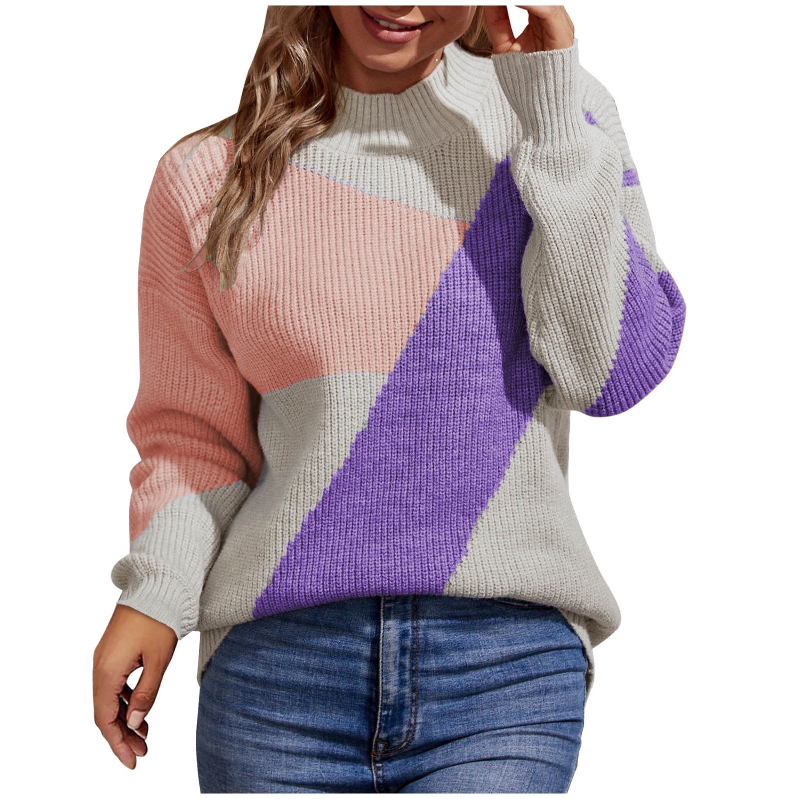 Odeerbi Sweaters For Women Fall Winter Sweater 2025 Casual Trendy Color ...