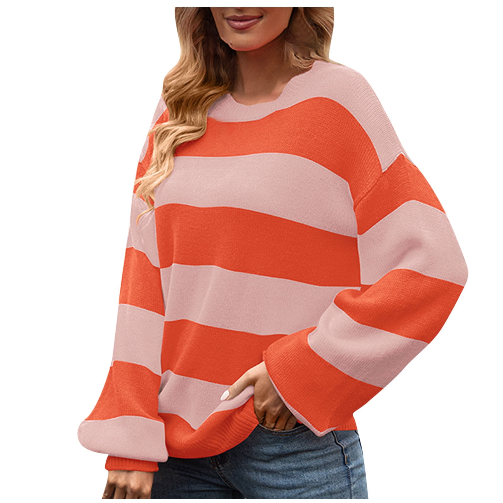 Odeerbi Sweaters for Women Fall Sweaters 2025 Crew Neck Fashion Coat ...