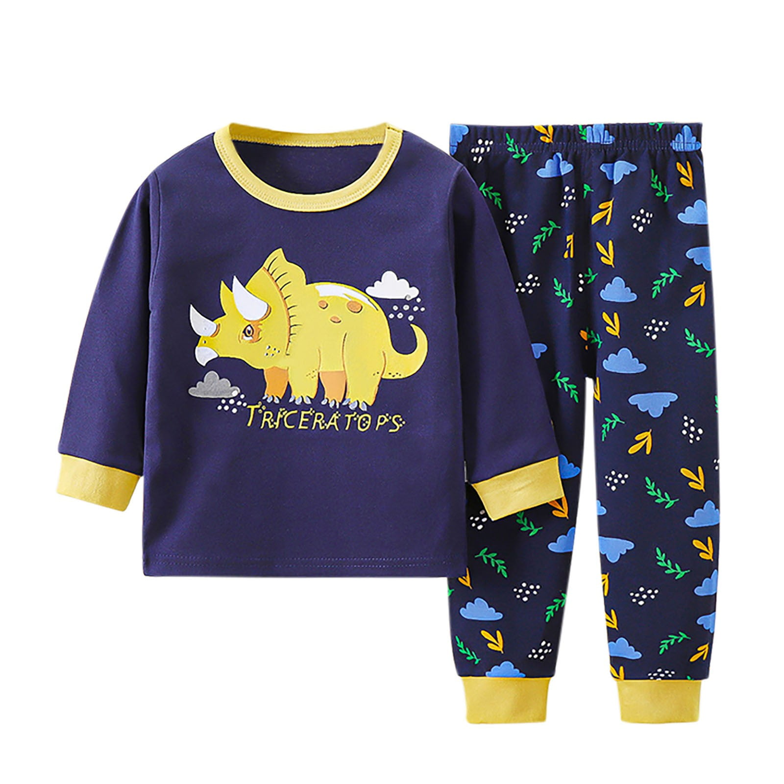 Odeerbi Toddler Boys Girls Long Johns Dinosaur Thermal Underwear Set ...