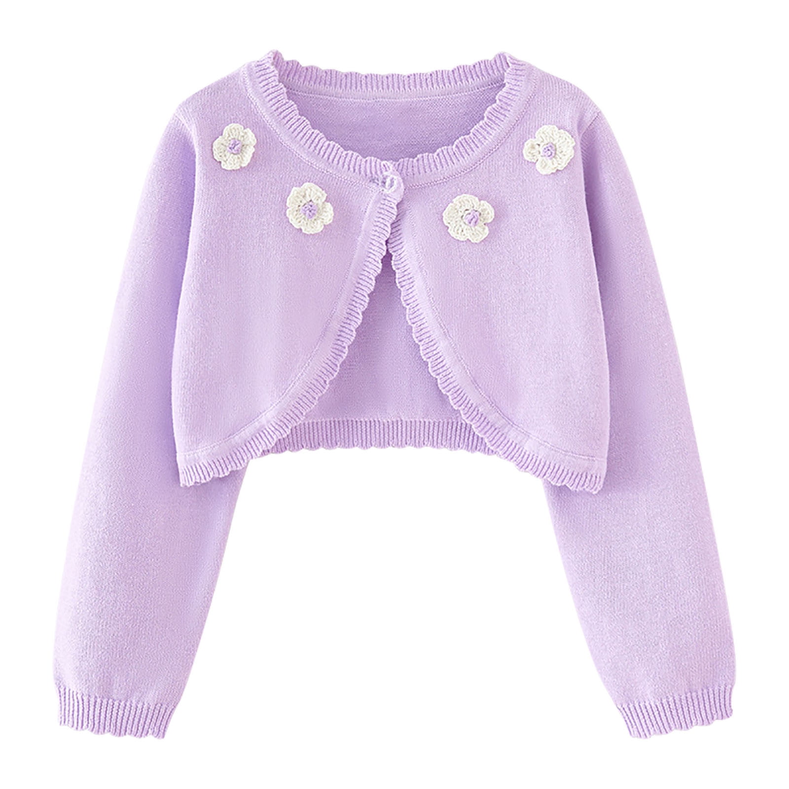 Odeerbi Toddler Girls Bolero Cardigan Cropped Shrugs Knit Cover Up Kids ...