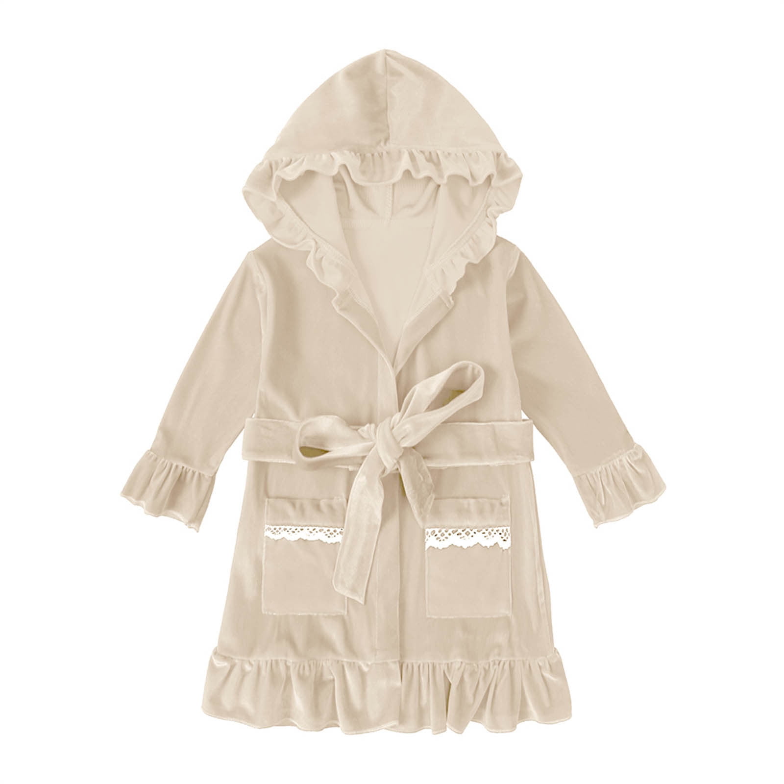 Odeerbi Toddler Girls Christmas Bathrobes Kids Soft Hooded Sleepwear ...