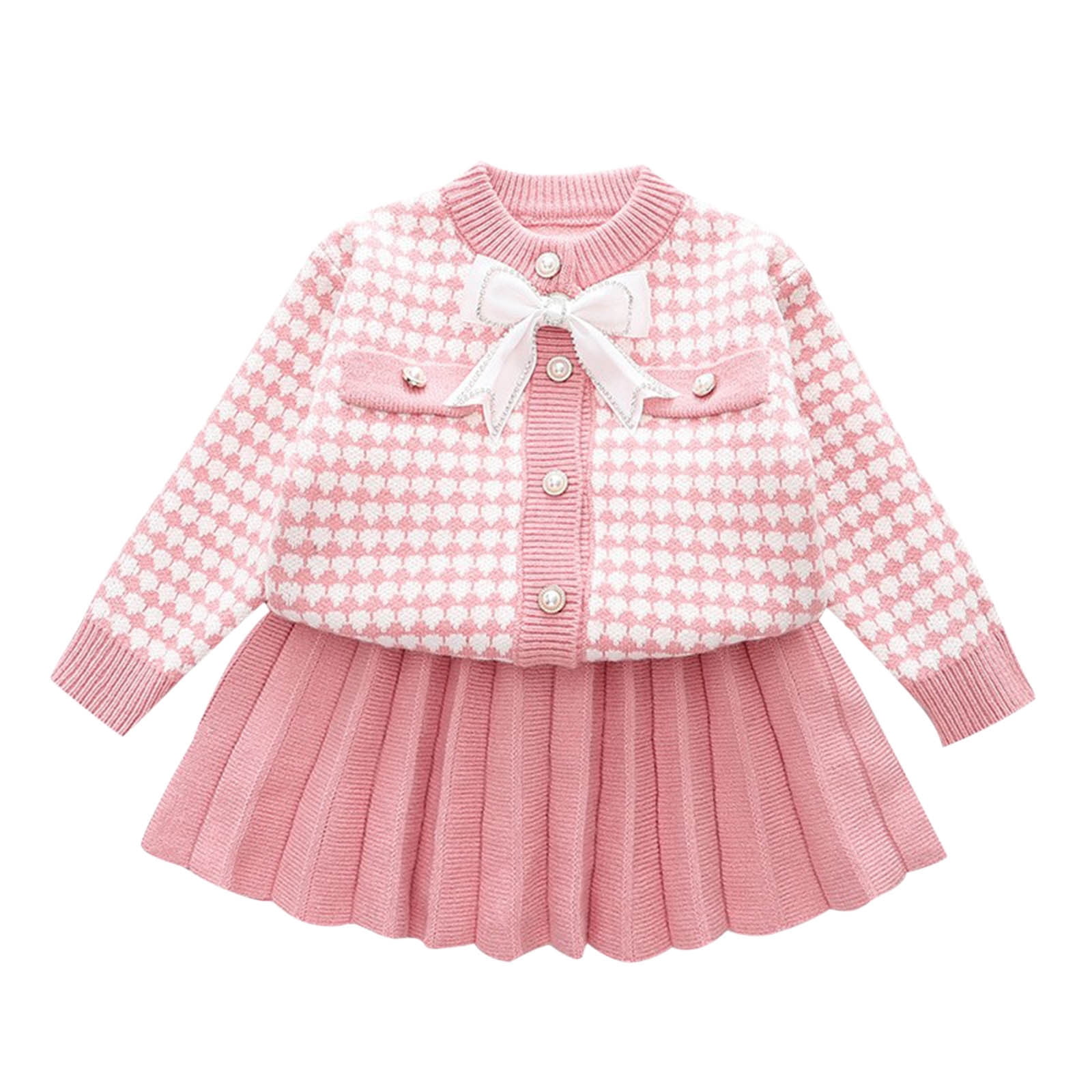 Odeerbi Toddler Girls Fall Winter Outfits Knitting Cardigan Sweater ...