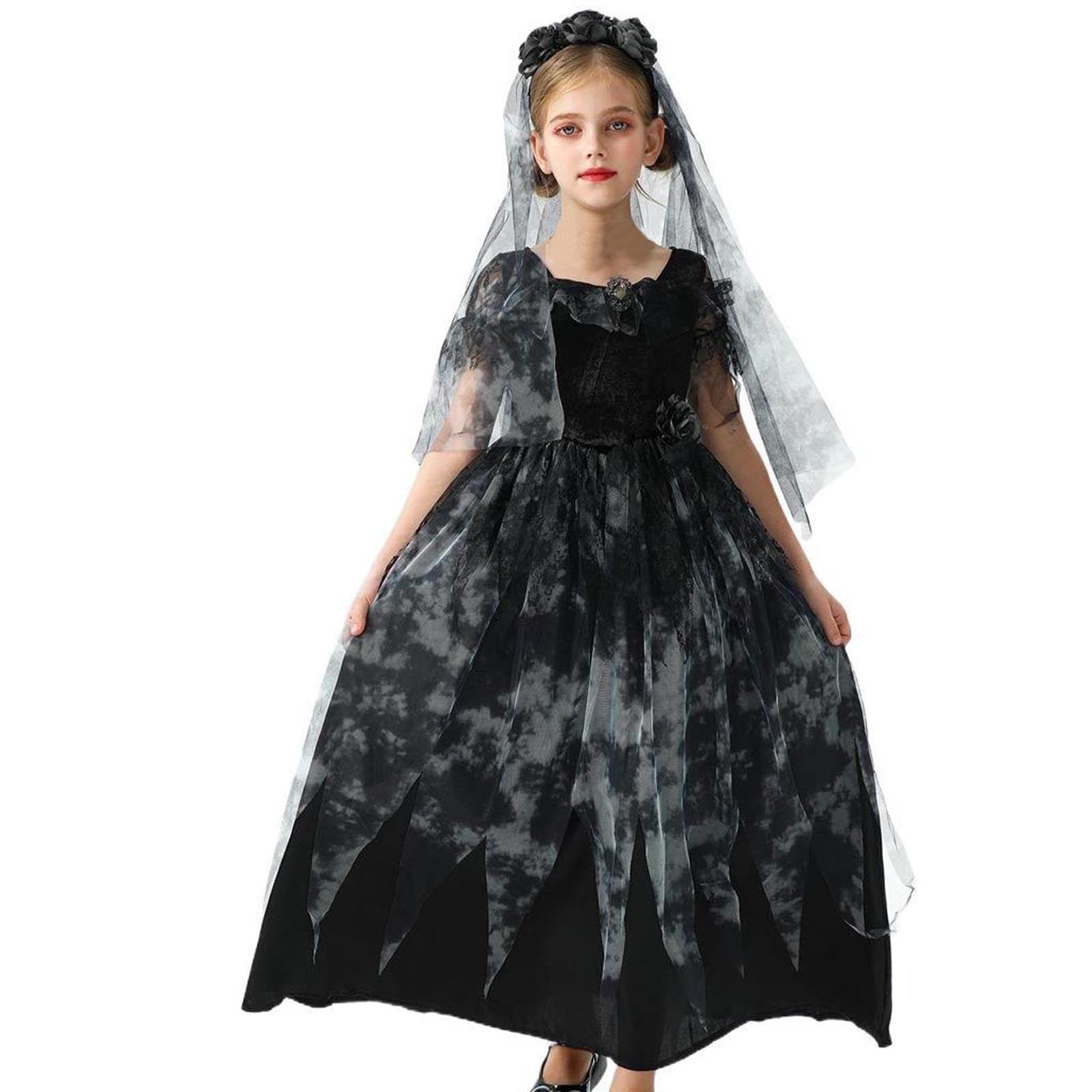 Odeerbi Toddler Girls Long Sleeve Halloween Dress Stage Performance ...