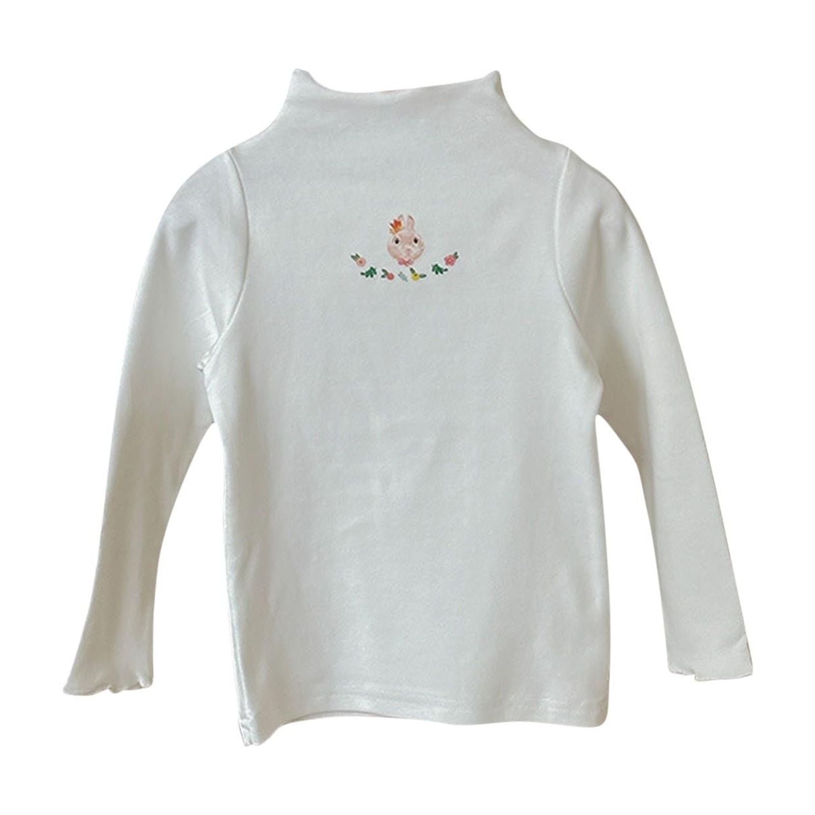 Odeerbi Toddler Girls Long Sleeve Tees Mock Neck Cotton Basic Layering ...