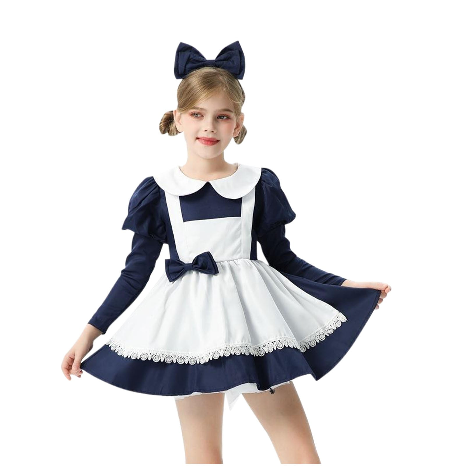 Odeerbi Toddler Girls Maid Dress Up Dress Long Sleeve Halloween Dress ...