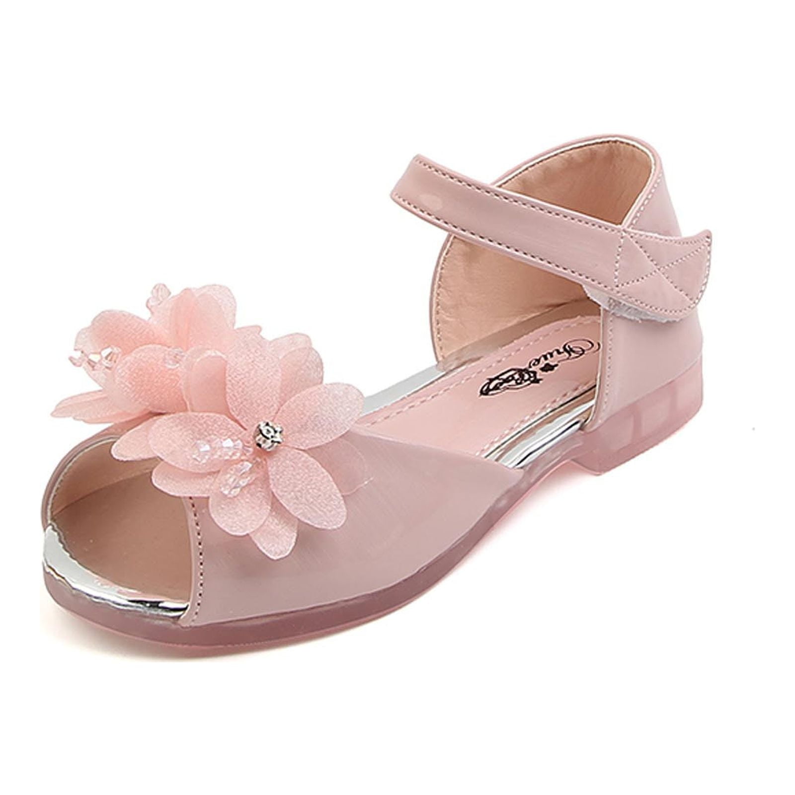 Odeerbi Toddler Girls Princess Sandals Summer Beach Sandals Children Open Toe Princess Sandals ...