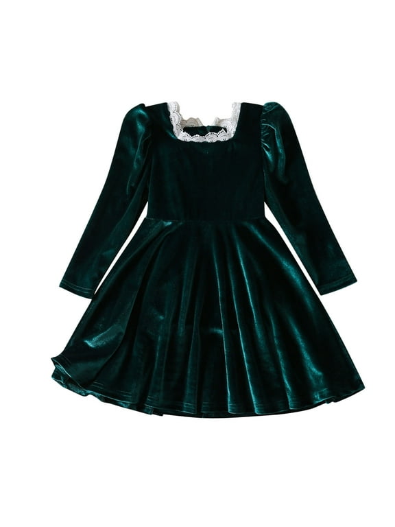 AUNVITO Girls Dresses Girls' Summer New Sleeveless Ruffled Lace Round ...