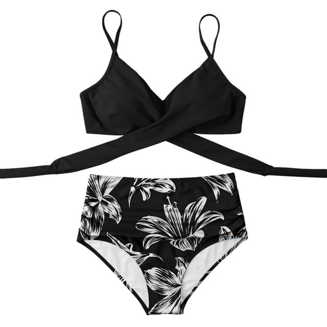 Odeerbi Two Piece Swimsuit For Women 2024 Fashion Bikini Set Swimsuit