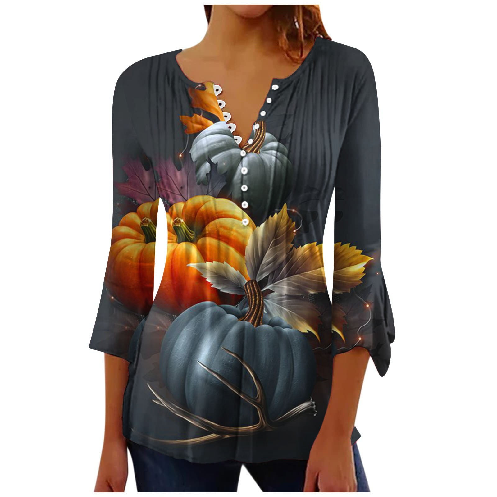 Odeerbi Vintage Graphic Tunic Tops for Women Halloween Retro Shirts ...