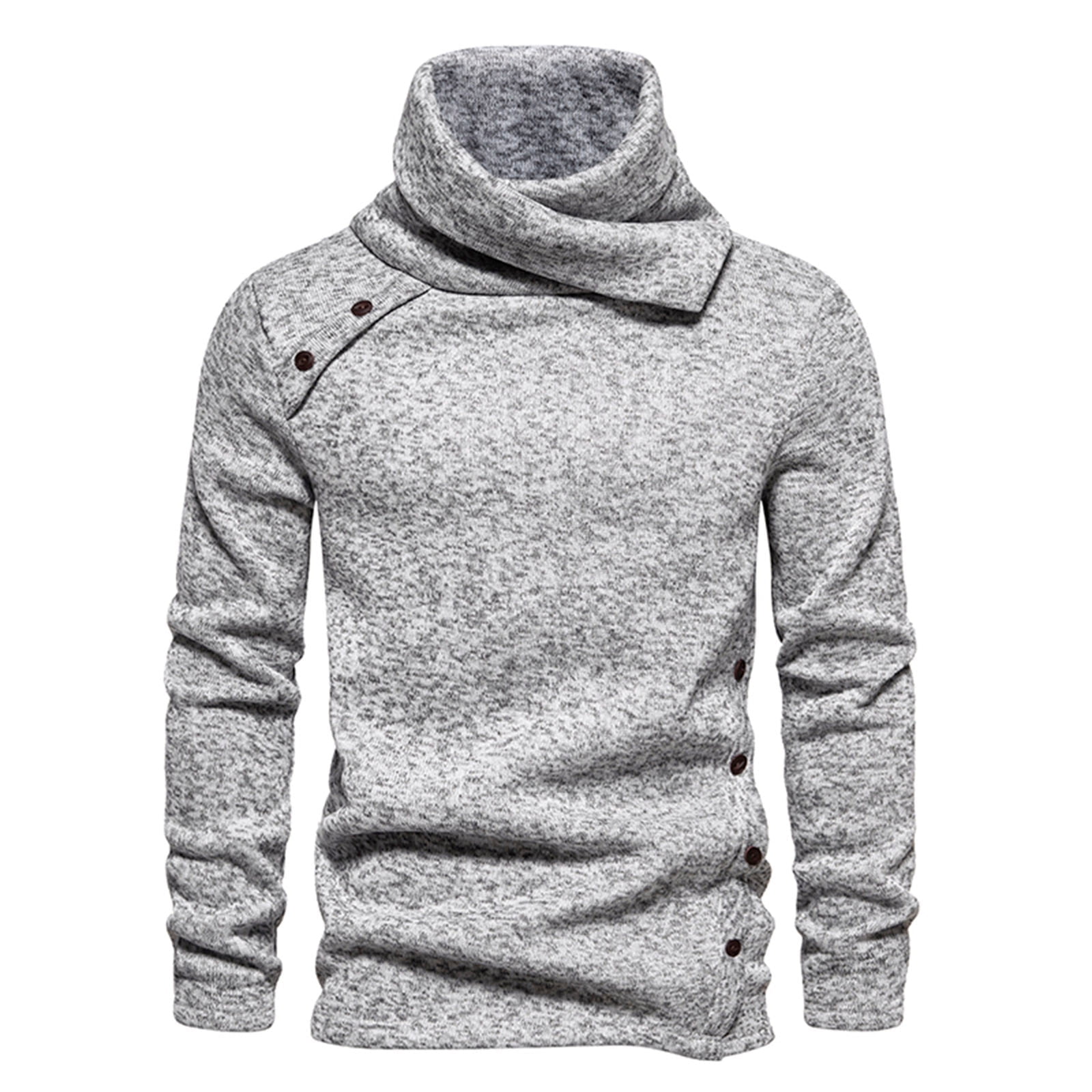 Odeerbi Winter Cowl Neck Turtleneck Sweater For Men 2025 Casual Solid ...