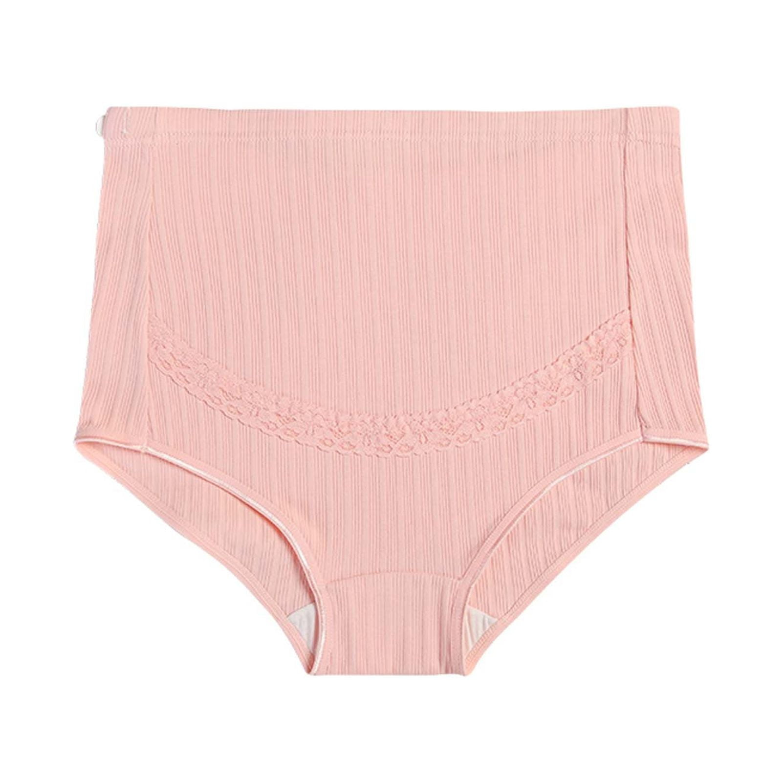 Odeerbi Women Pregnant Adjustable Rib Lace Panties High-waist Belly ...